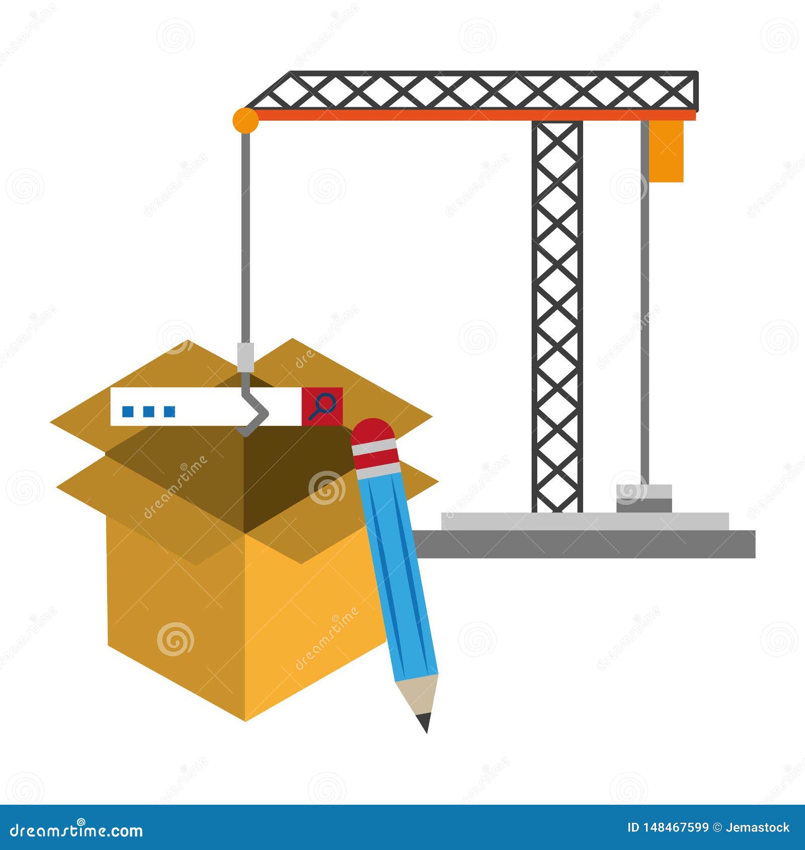 Under Construction Security System Vector Illustration Stock Vector ...