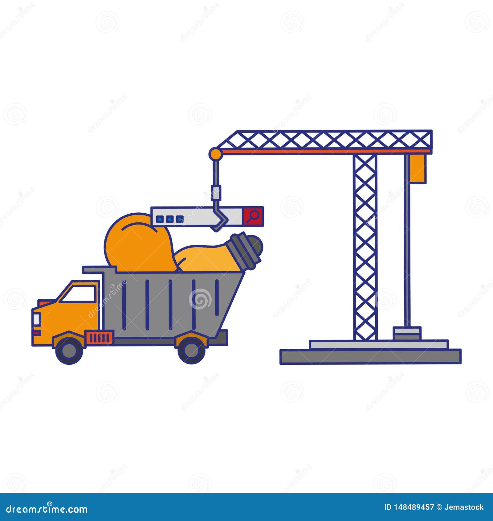 Under Construction Security System Vector Illustration Stock Vector ...