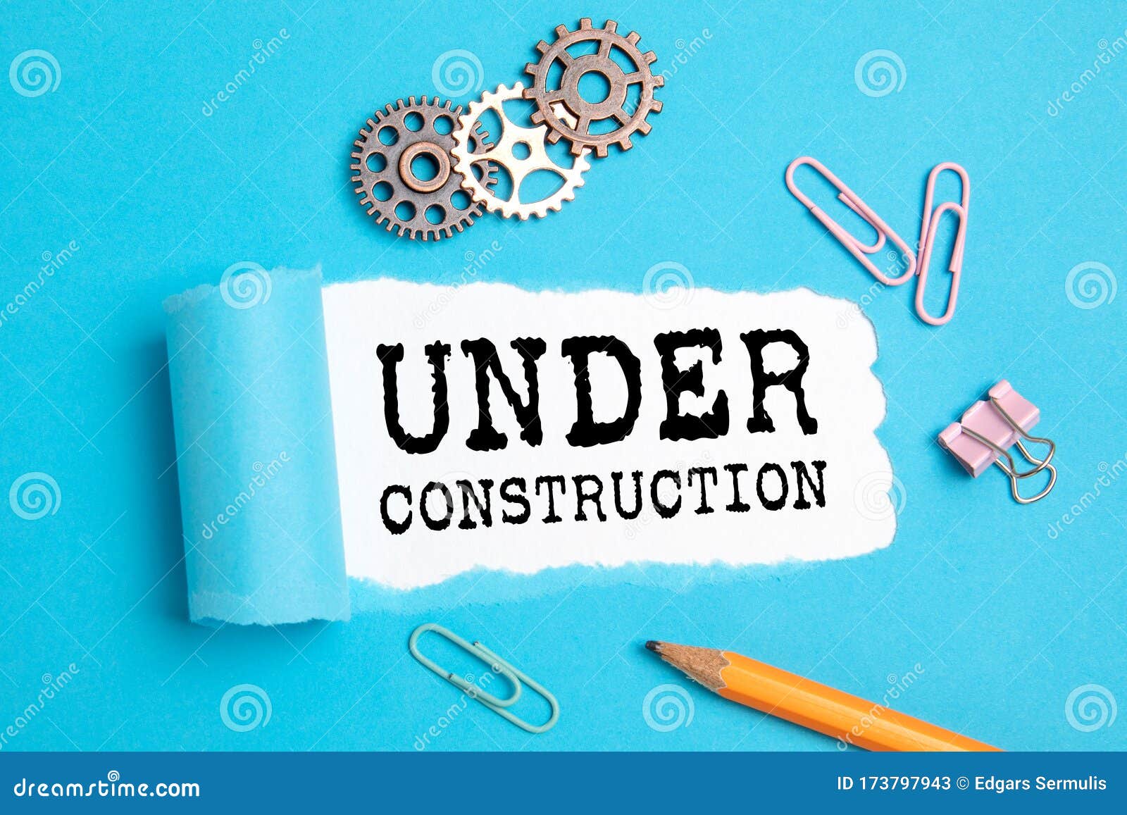 Under Construction. Service, Website, Communication and Warning Concept ...