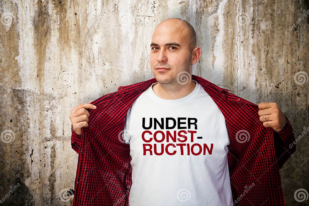 Under construction shirt stock image. Image of industry - 27912221