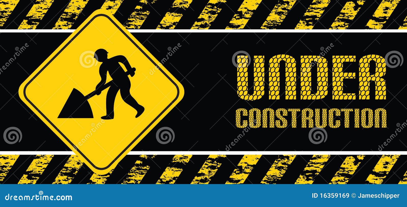 Under Construction Sign Cartoon Vector | CartoonDealer.com #16359169