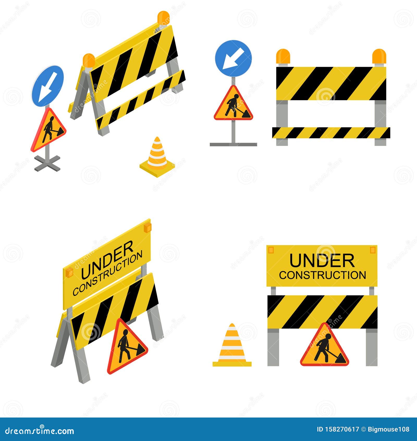 Under Construction Sign 3d Icon Set Isometric View. Vector Stock Vector ... Under Construction Sign 3d Icon Set Isometric View. Vector Stock Vector ...