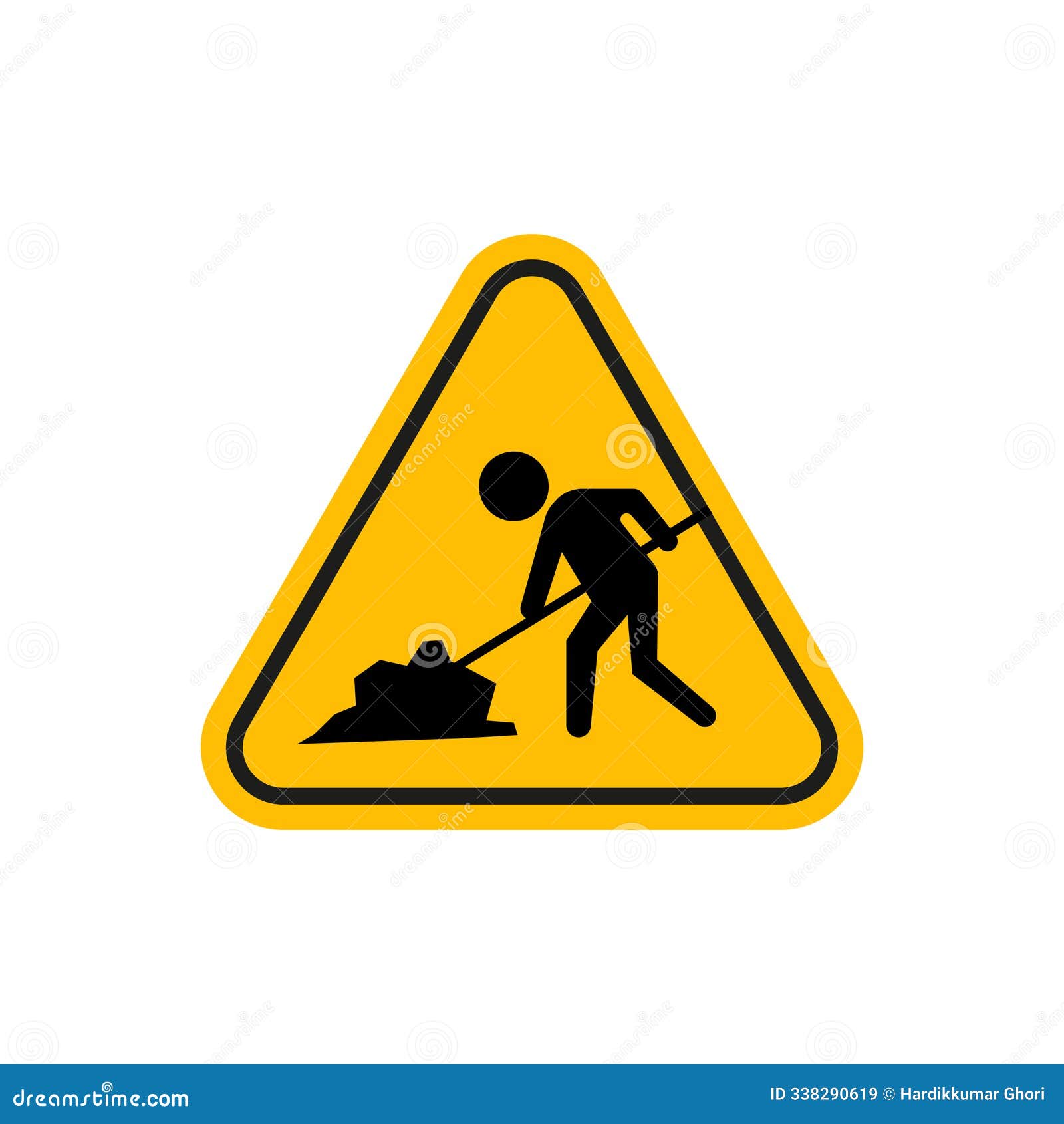 Under Construction Sign Icon Set. Notification of Ongoing Work with ...