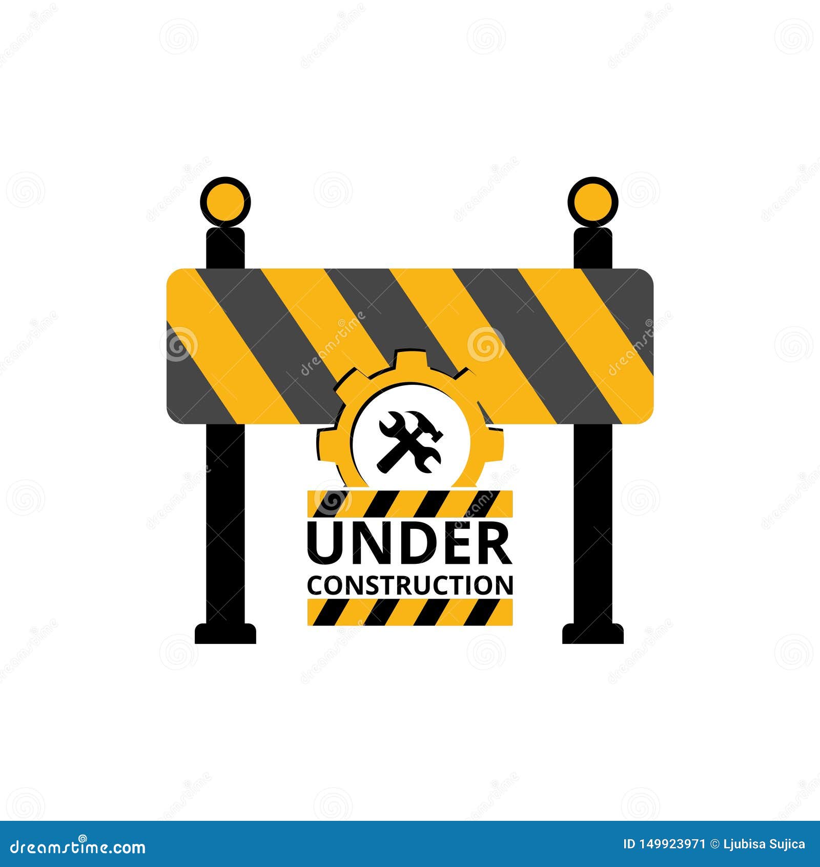 Under Construction Sign, Icon, Symbol, Button, Logo Stock Vector ...