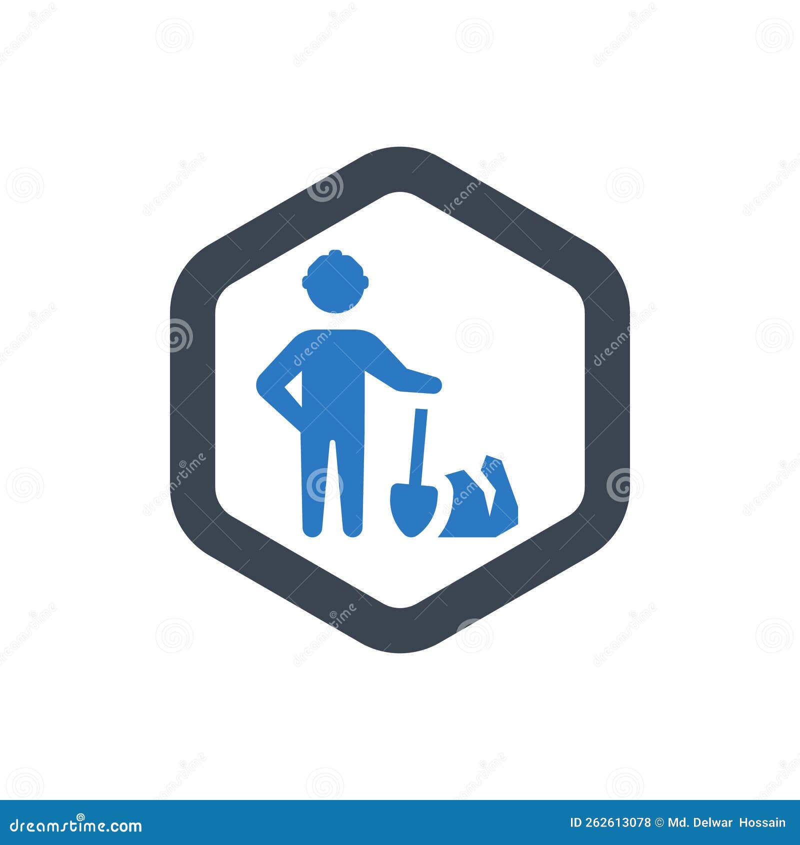 Under Construction Sign Icon Stock Vector - Illustration of icon ...
