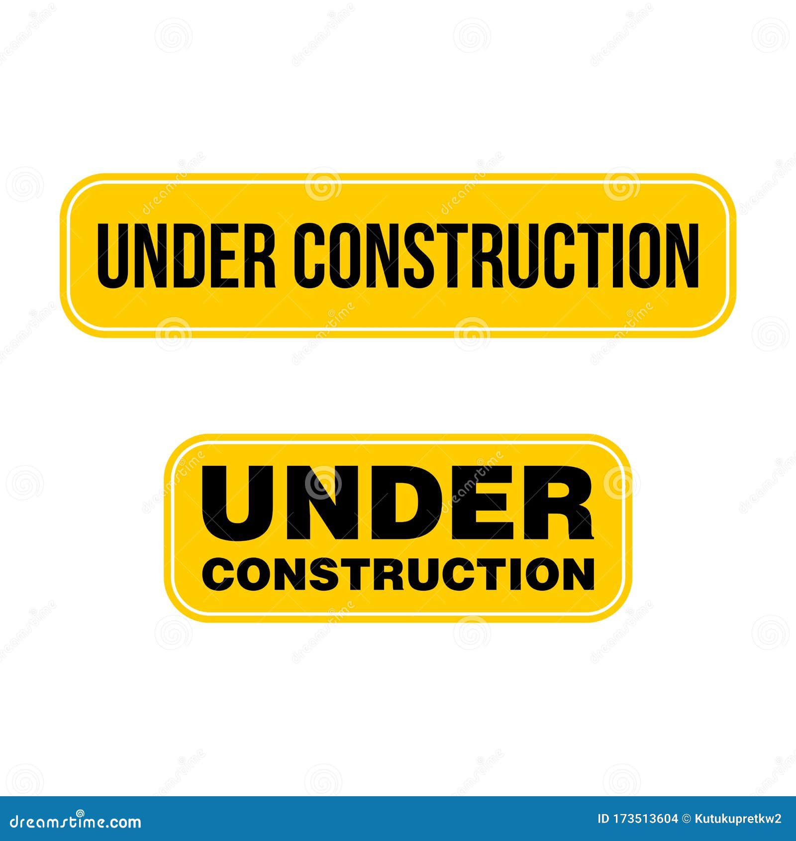 Under Construction Signage Vector Template Illustration Design. Vector ...