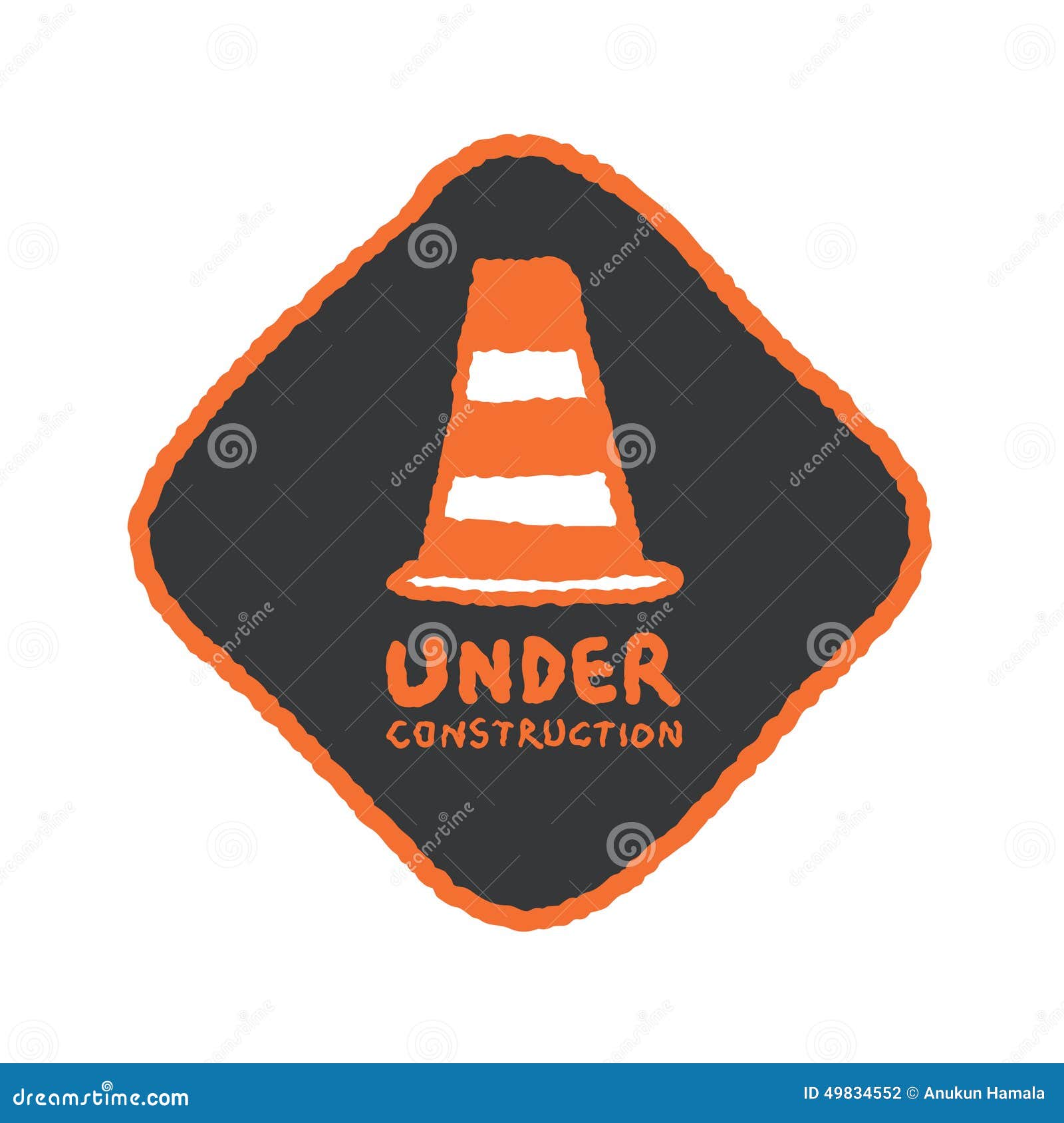 Under Construction Signs in Cartoon Style Stock Vector - Illustration ...