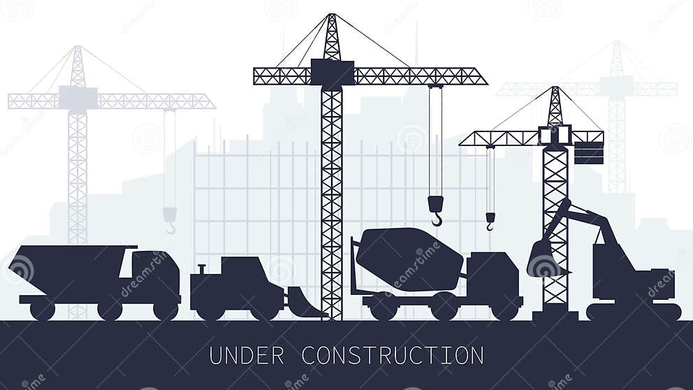 Under construction site stock vector. Illustration of process - 314357176