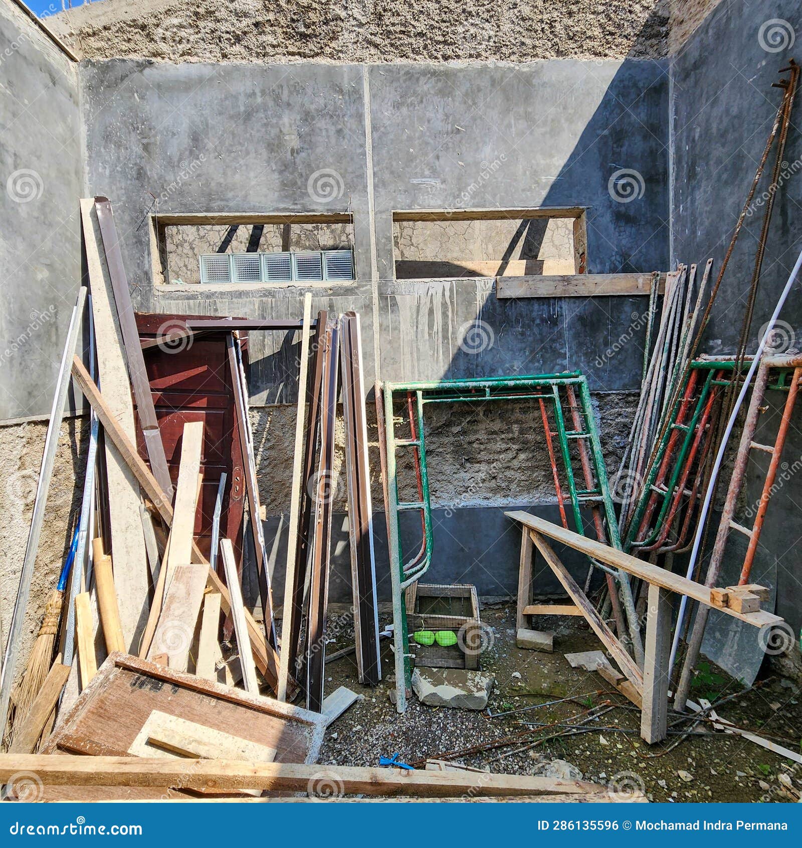 Under Construction of a Small Building. Stock Photo - Image of home ...