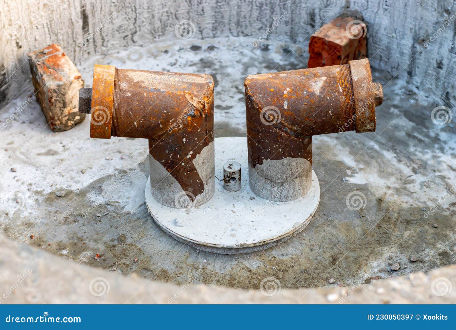 An Under Construction Small Water Hydrant for Agriculture Project Stock ...