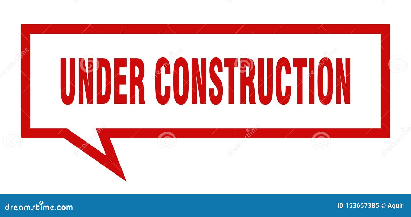 Under Construction Speech Bubble. Stock Vector - Illustration of ...
