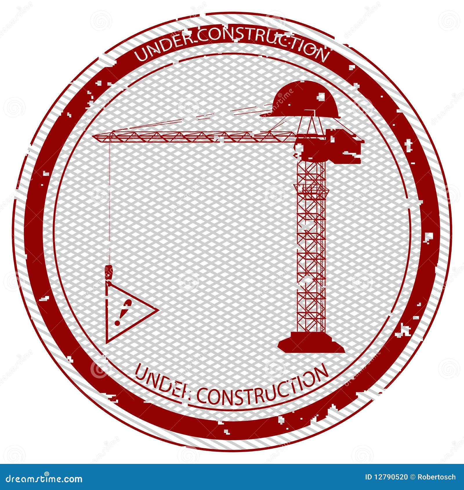 Under construction stamp stock vector. Illustration of caution - 12790520