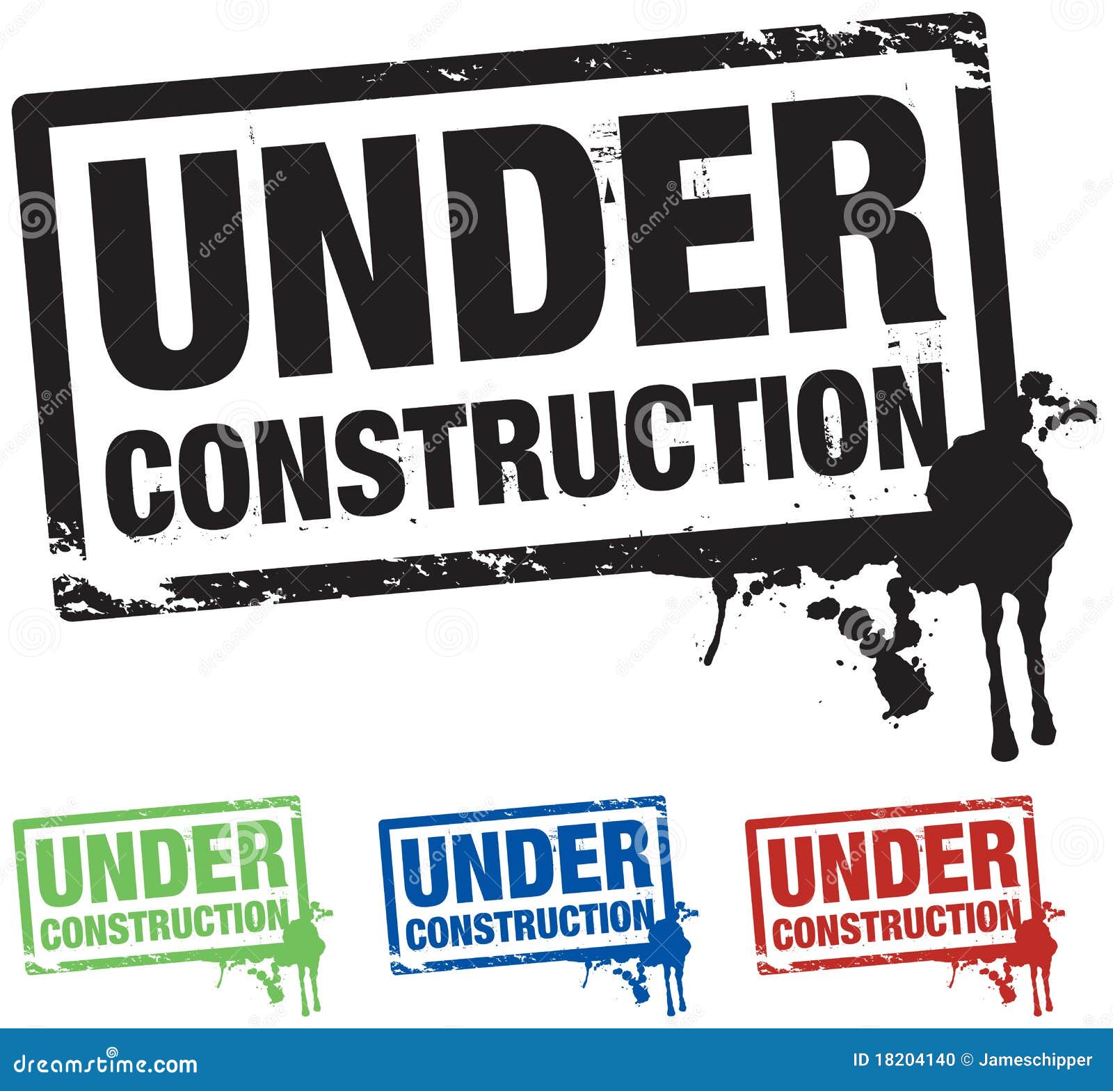 Under construction stamp stock vector. Illustration of sign - 18204140