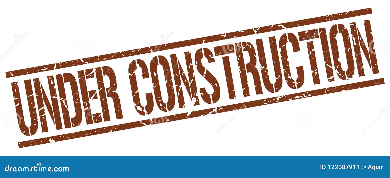 Under construction stamp stock vector. Illustration of sign - 122087911