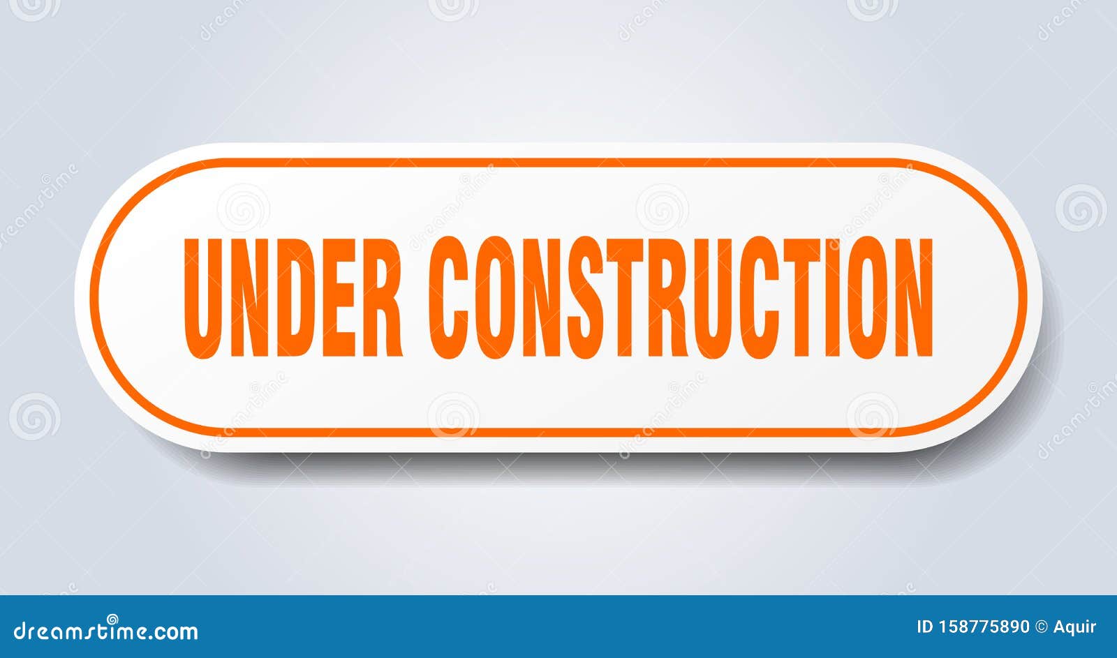 Under Construction Sticker. Stock Vector - Illustration of template ...