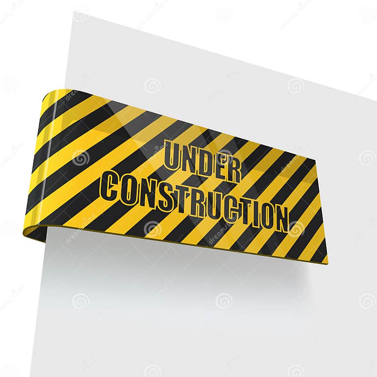 Under construction tag stock vector. Illustration of eps10 - 25394828
