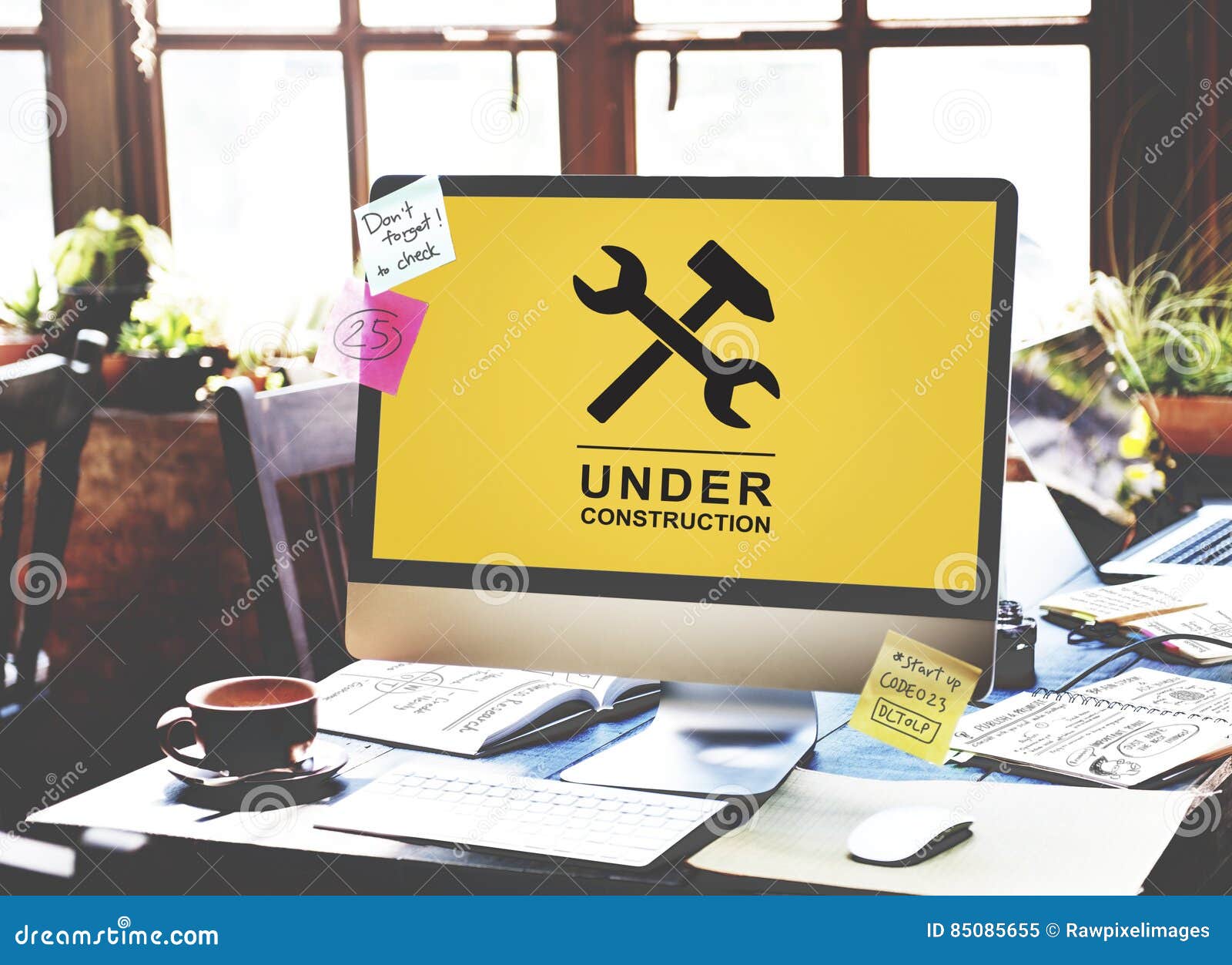 Under Construction Technical Problems Progress Concept Stock Image ...