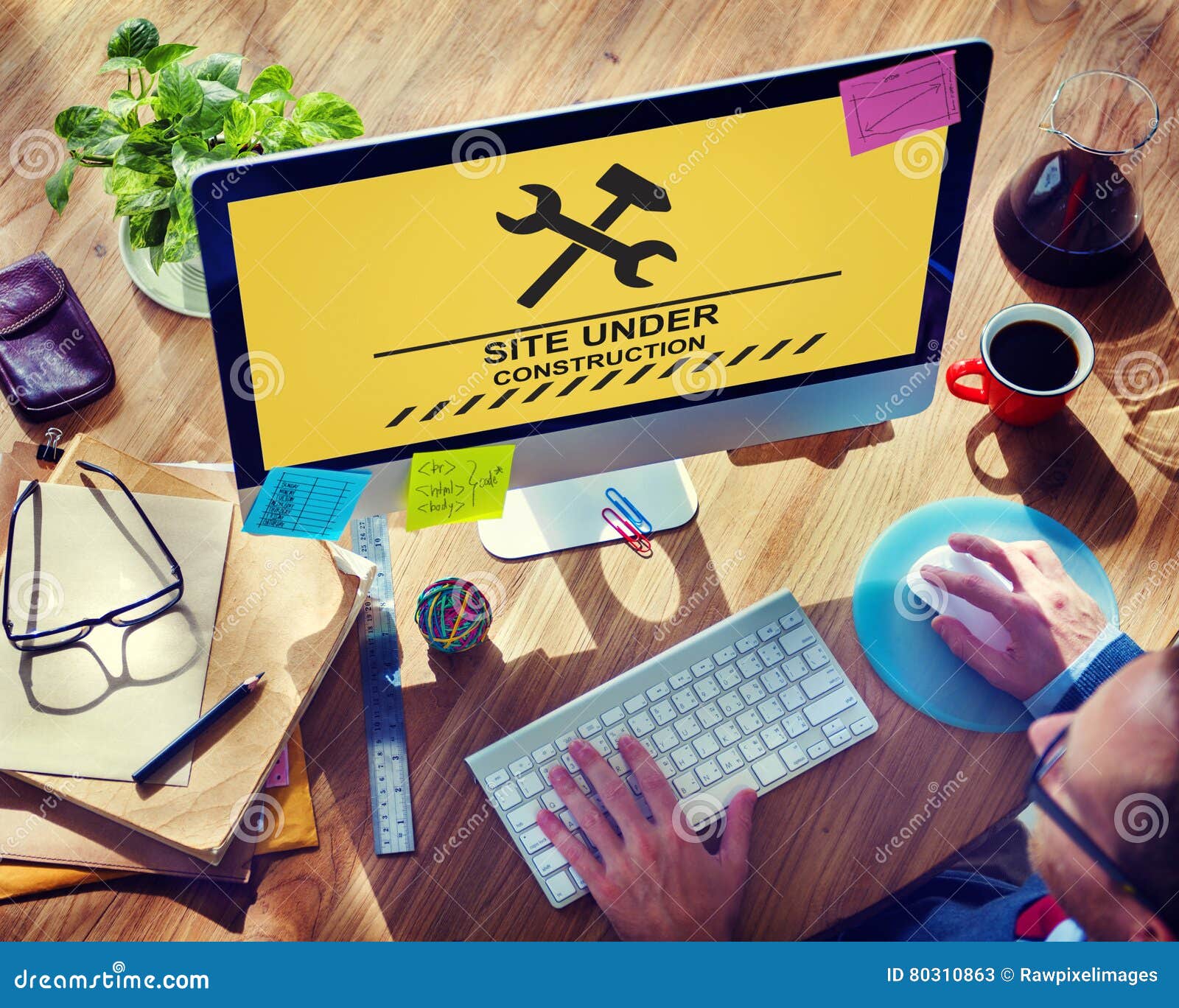 Under Construction Technical Problems Progress Concept Stock Image ...