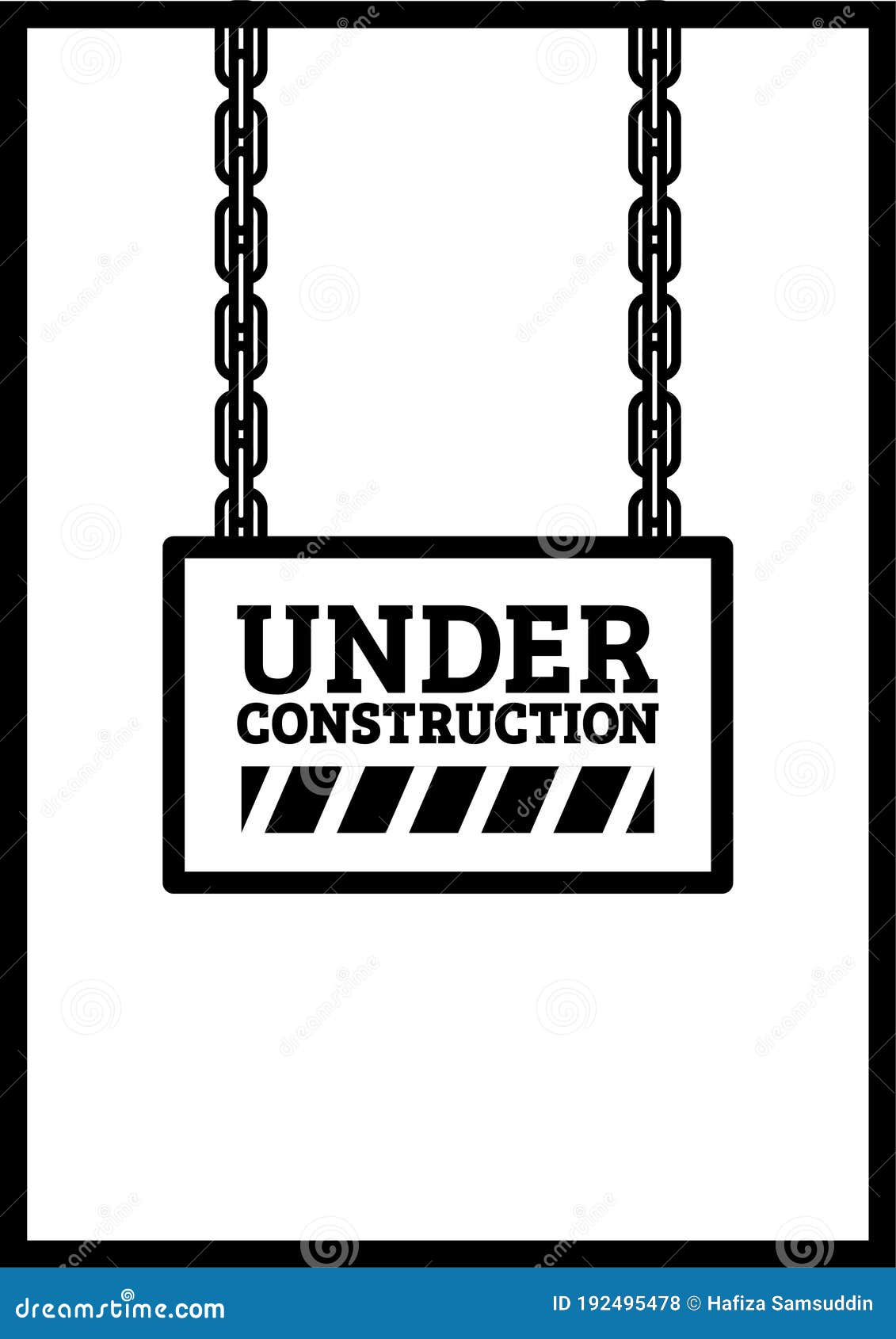Under Construction Template Design. Vector Illustration Decorative ...