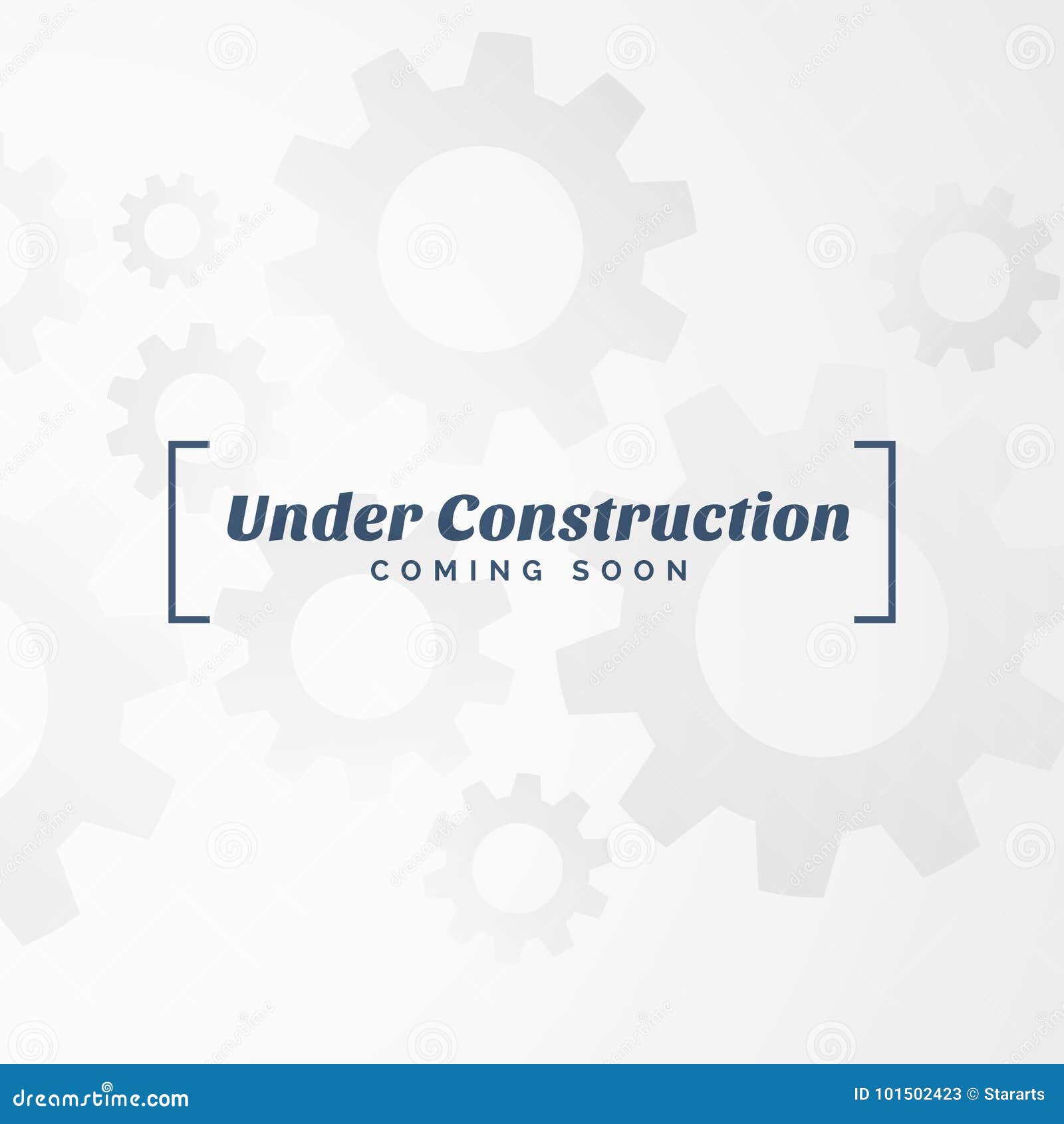 Under Construction Text with Gears Stock Vector - Illustration of ...