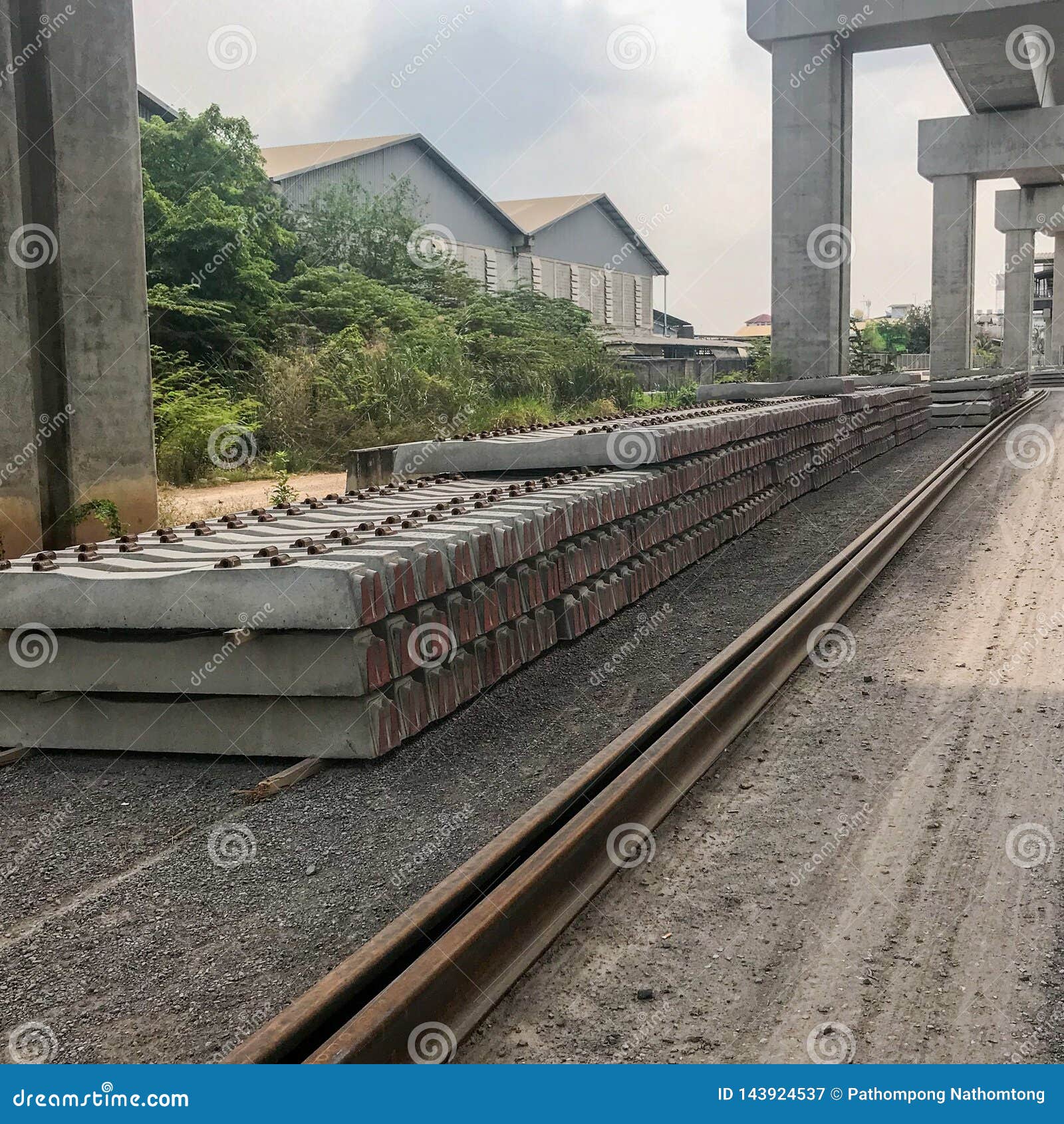 Under Construction Thai Train Station at Bangkok Stock Image - Image of ...
