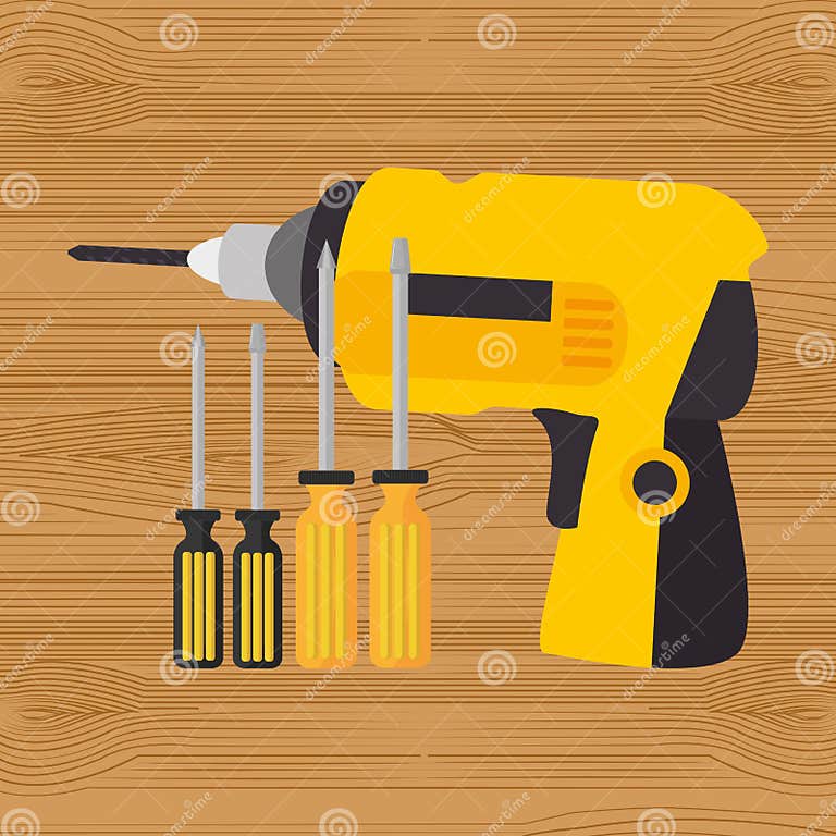 Under Construction and Tools Stock Illustration - Illustration of ...