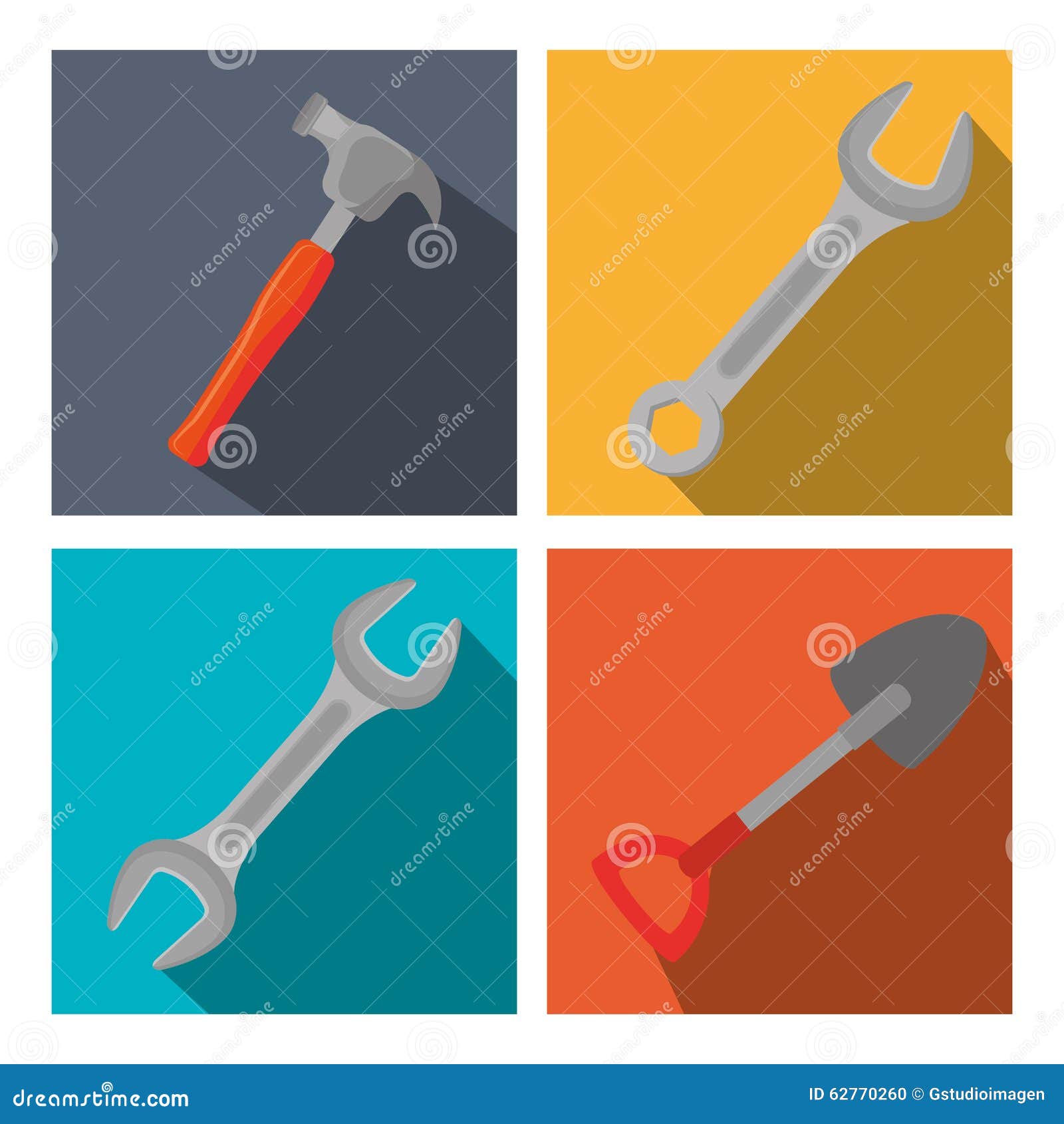Under Construction and Tools Stock Illustration - Illustration of ...