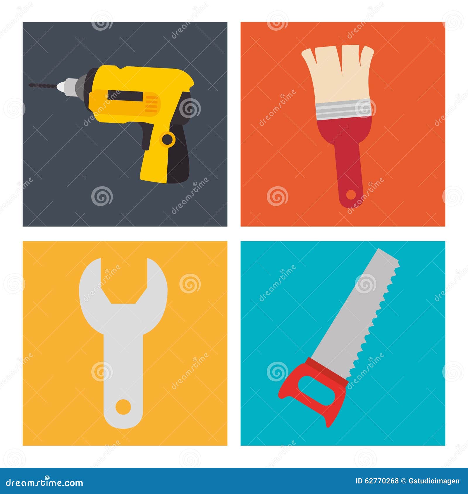 Under Construction and Tools Stock Illustration - Illustration of ...