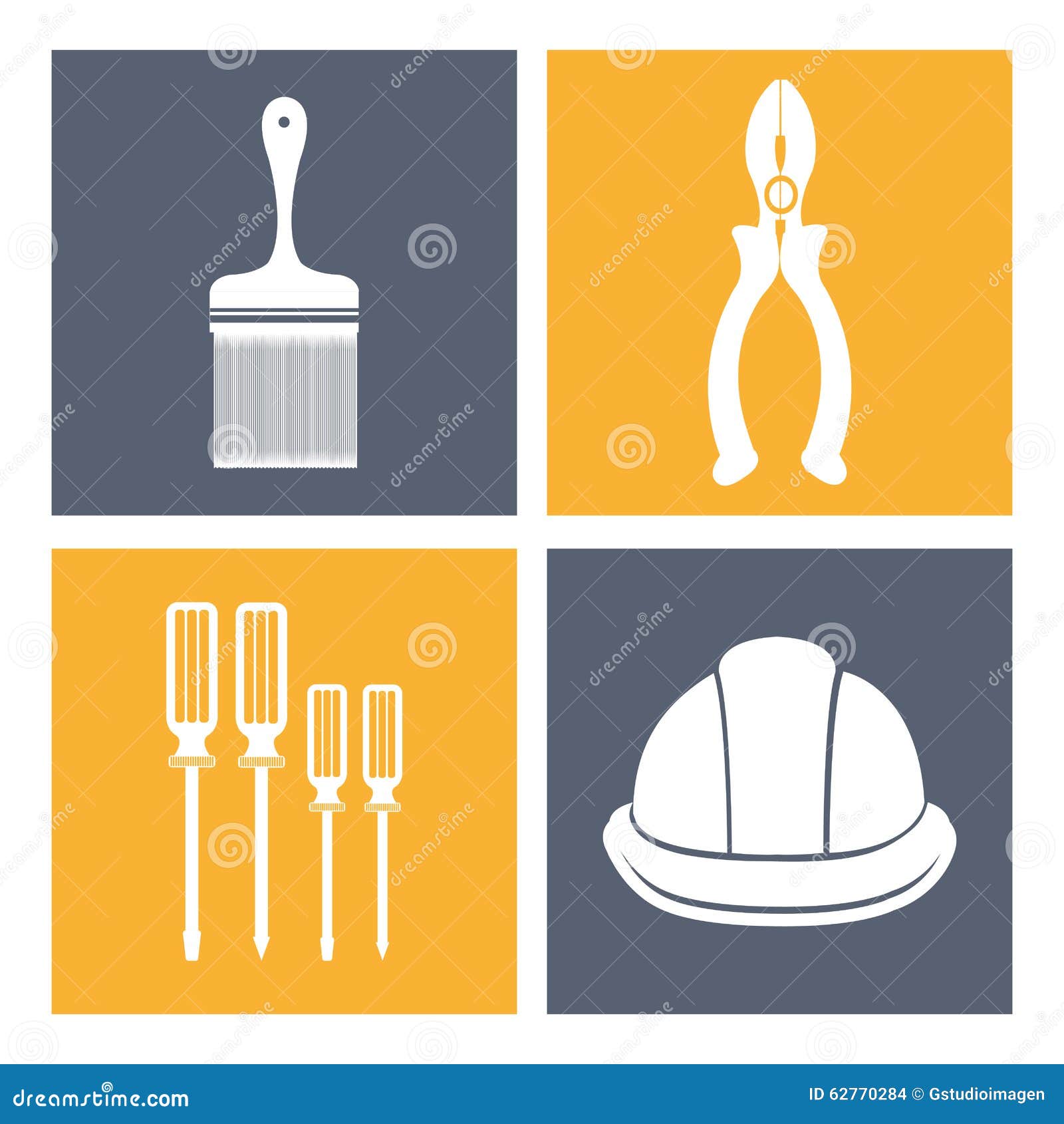 Under Construction and Tools Stock Illustration - Illustration of tool ...