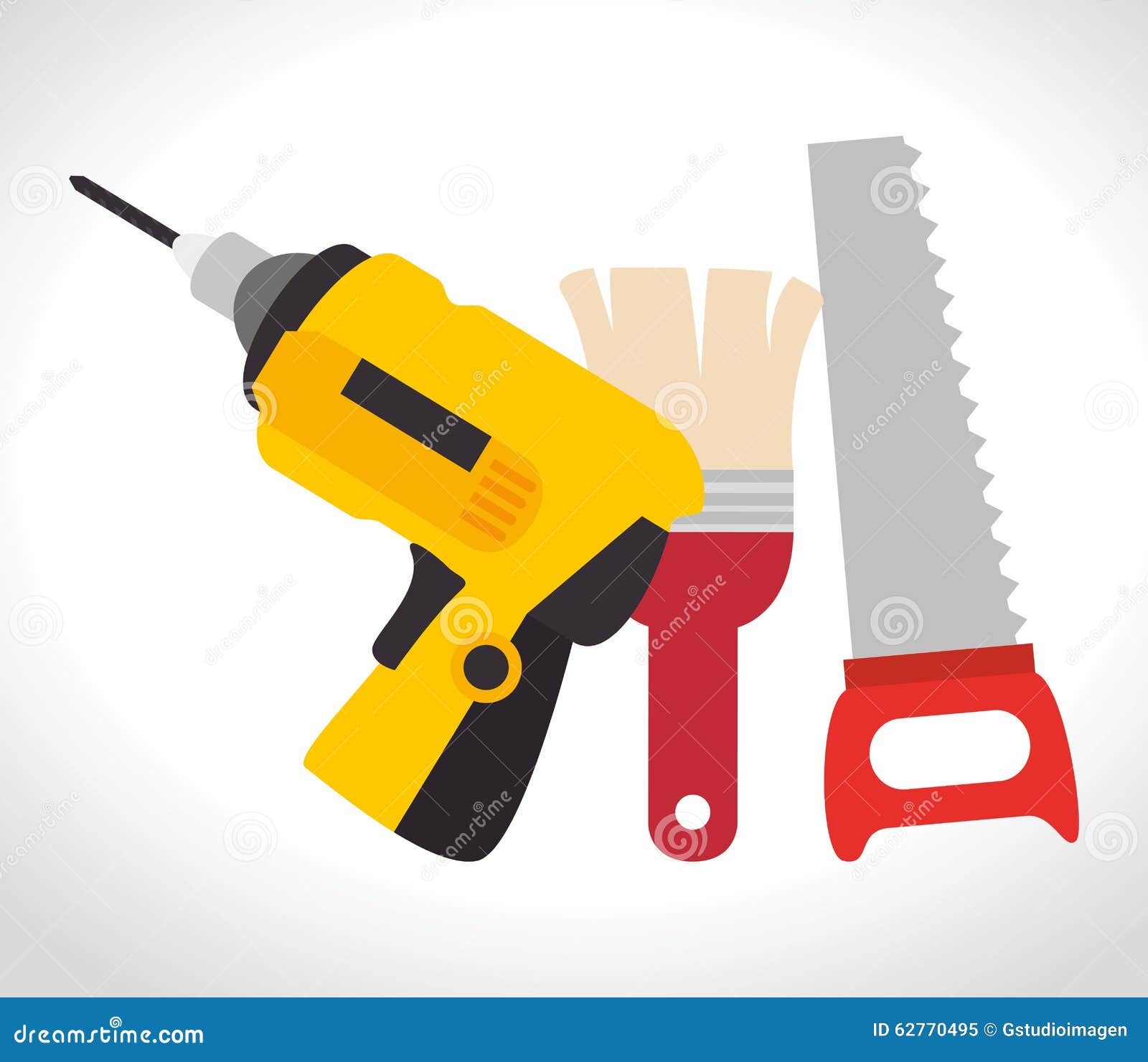 Under Construction and Tools Stock Illustration - Illustration of build ...