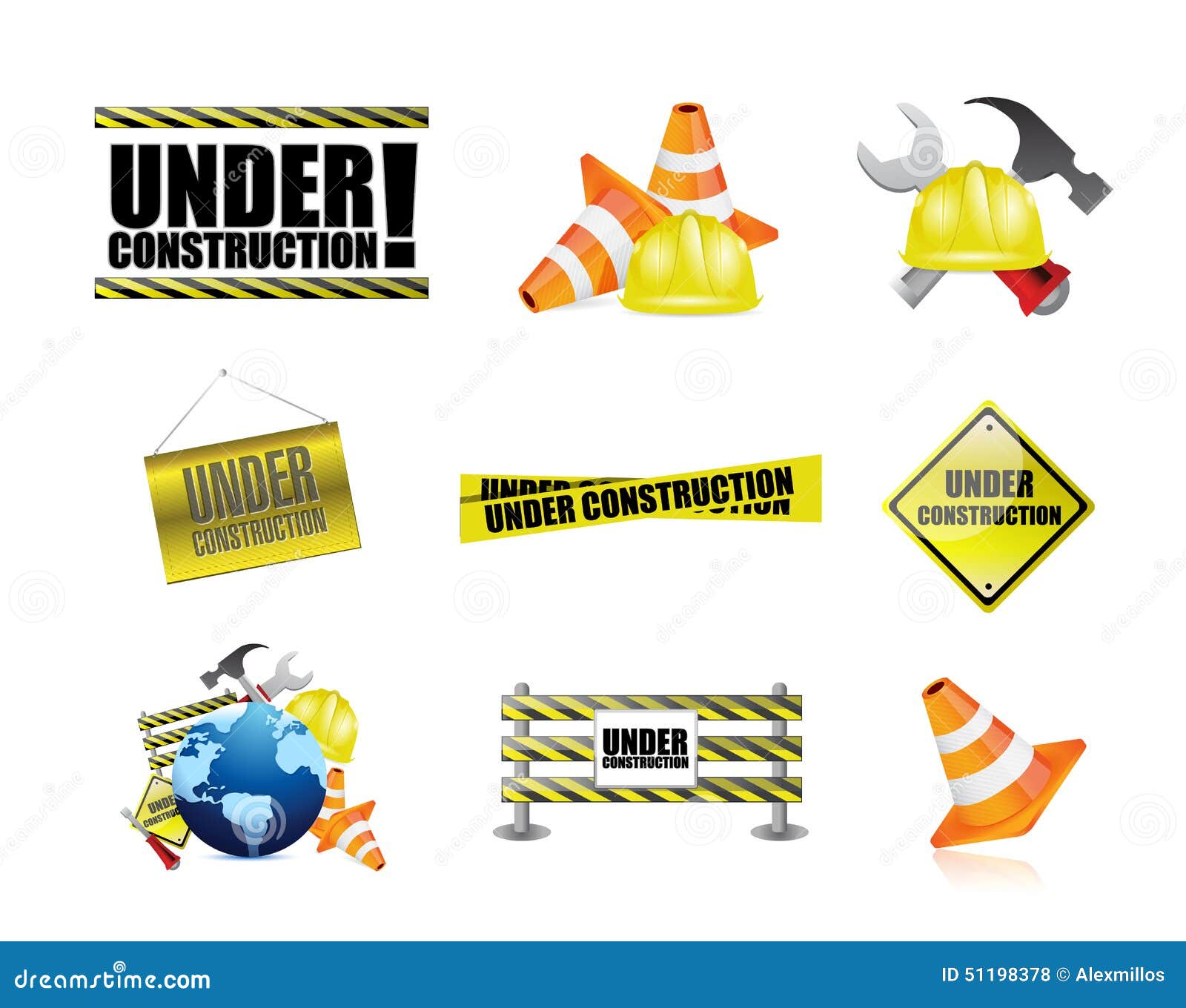 Under Construction Tools Icon Set Illustration Stock Illustration ...