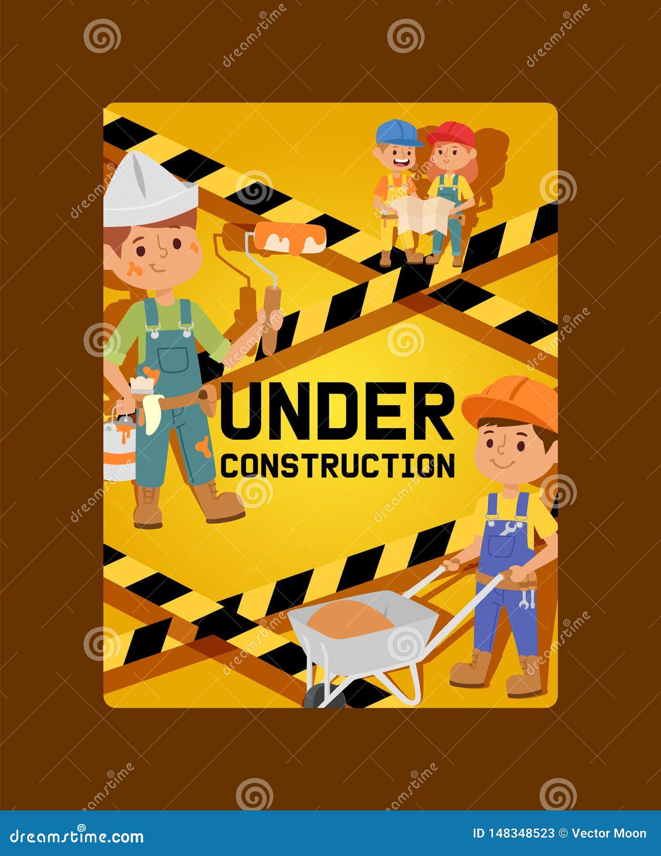 Under Construction Vector Constructor Children Builder Character ...