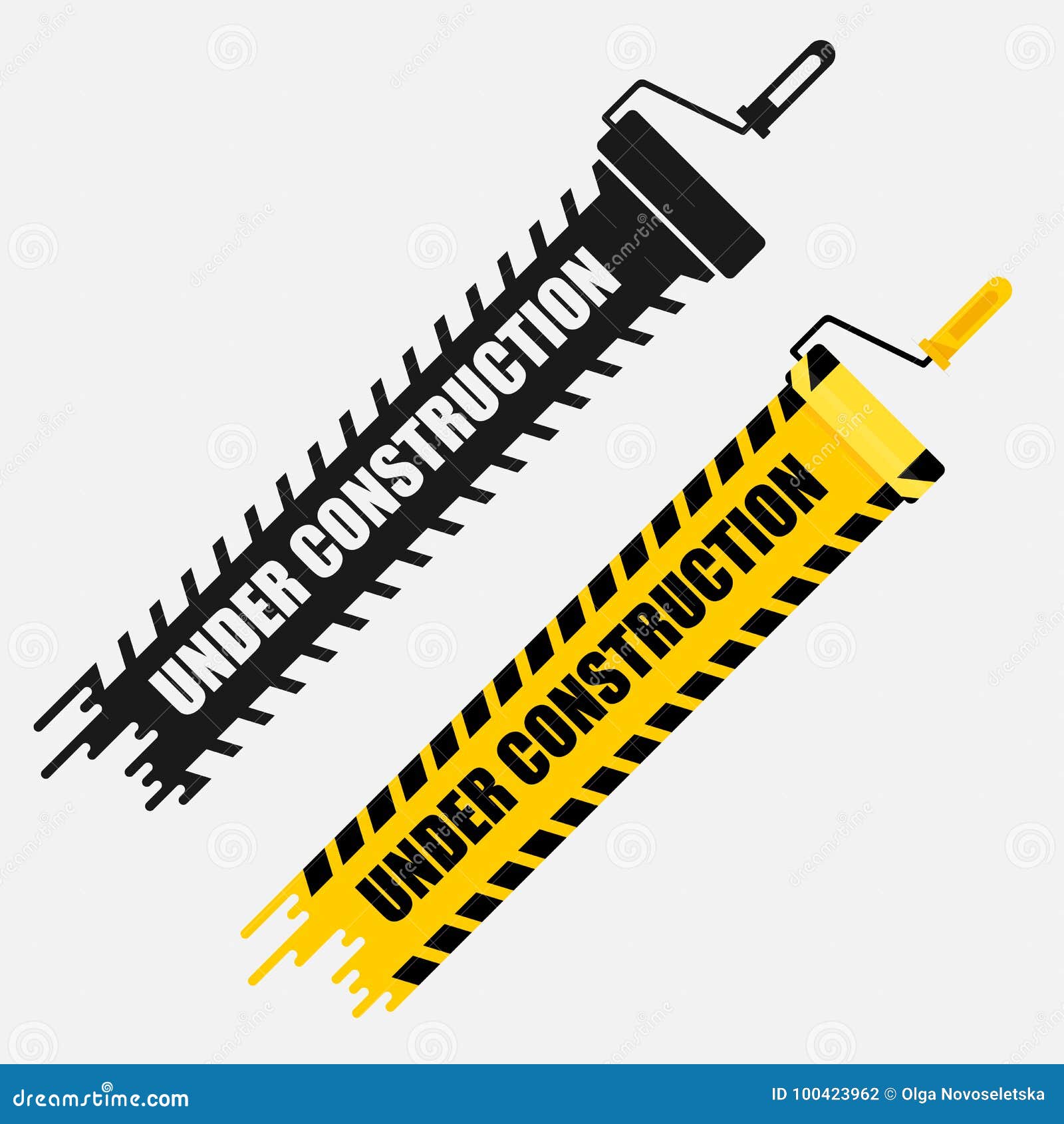 Under construction text stock vector. Illustration of concept - 100423962