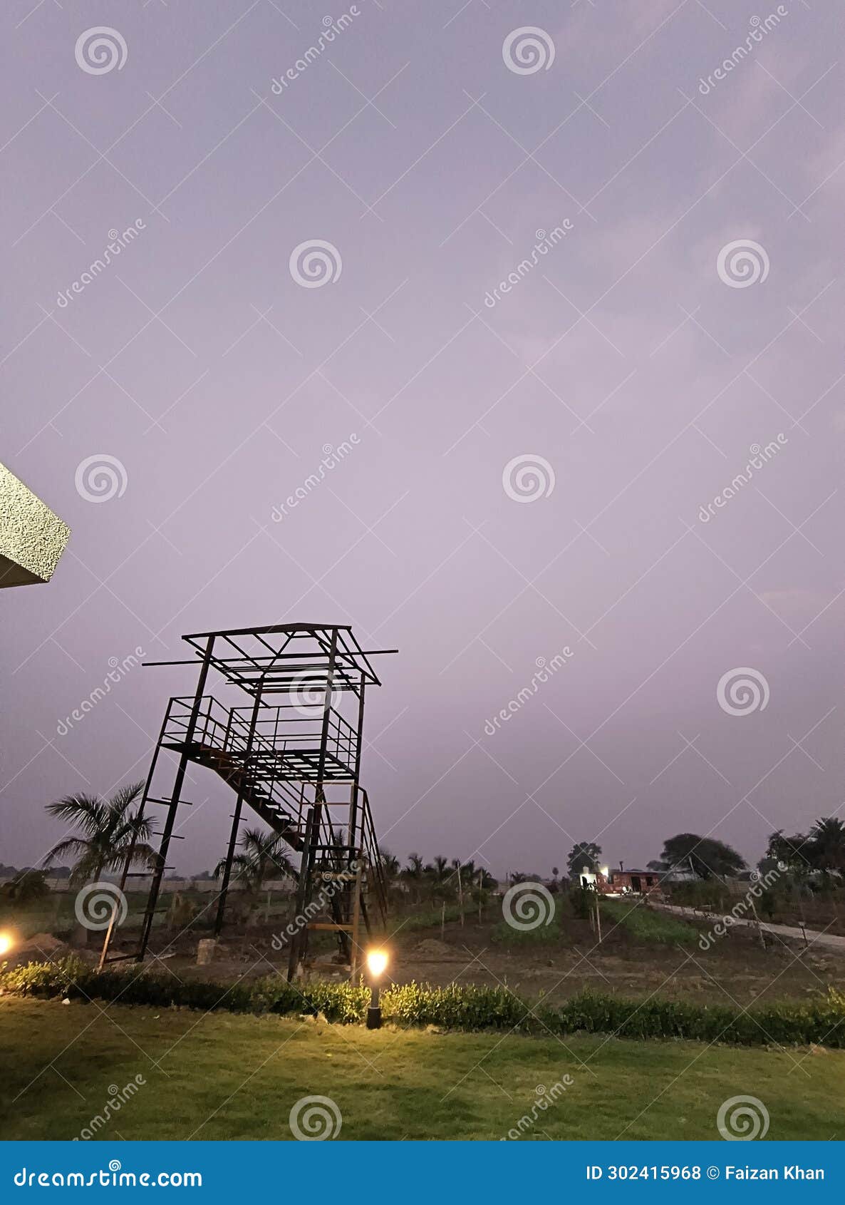 An Under Construction Watch Tower in a Resort in Jungle Stock Photo ...
