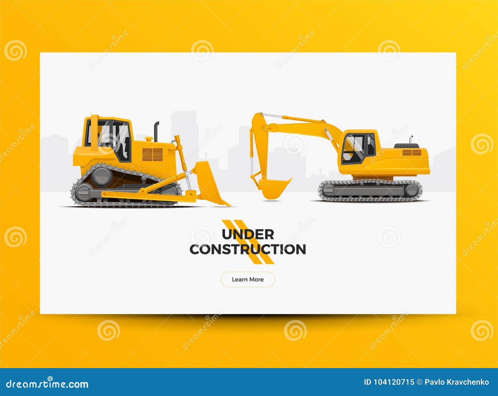 Under Construction Website Web Banner. Modern Styled Vector ...