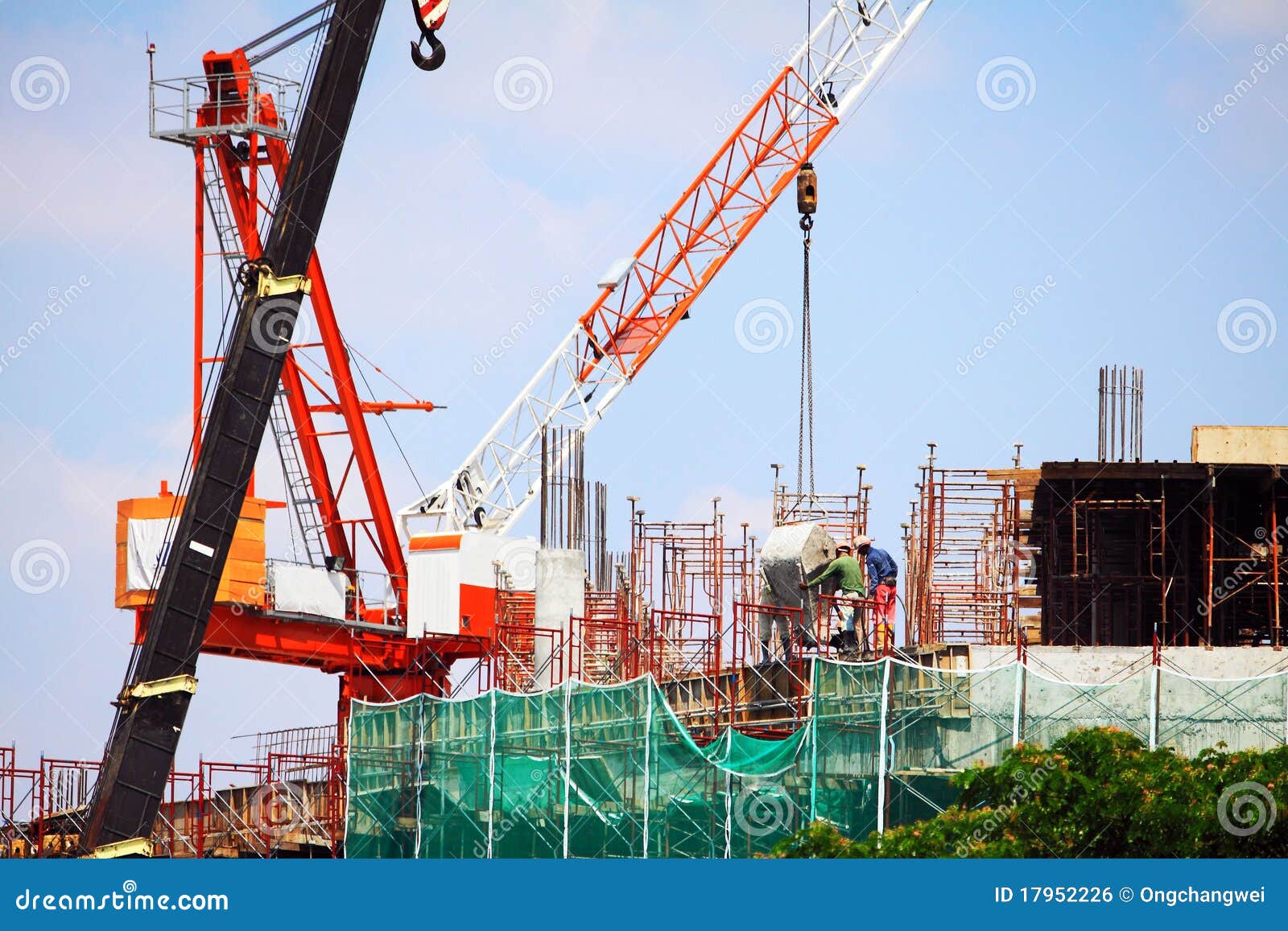 Under Construction with Worker Stock Photo - Image of development ...