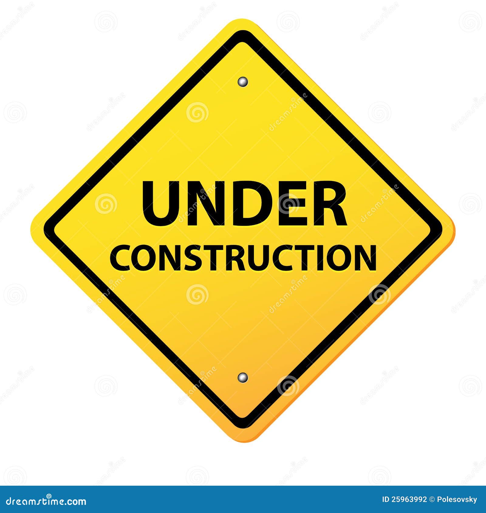 Under Construction Yellow Sign Stock Vector - Illustration of ...