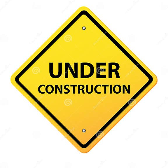 Under Construction Yellow Sign Stock Vector - Illustration of ...