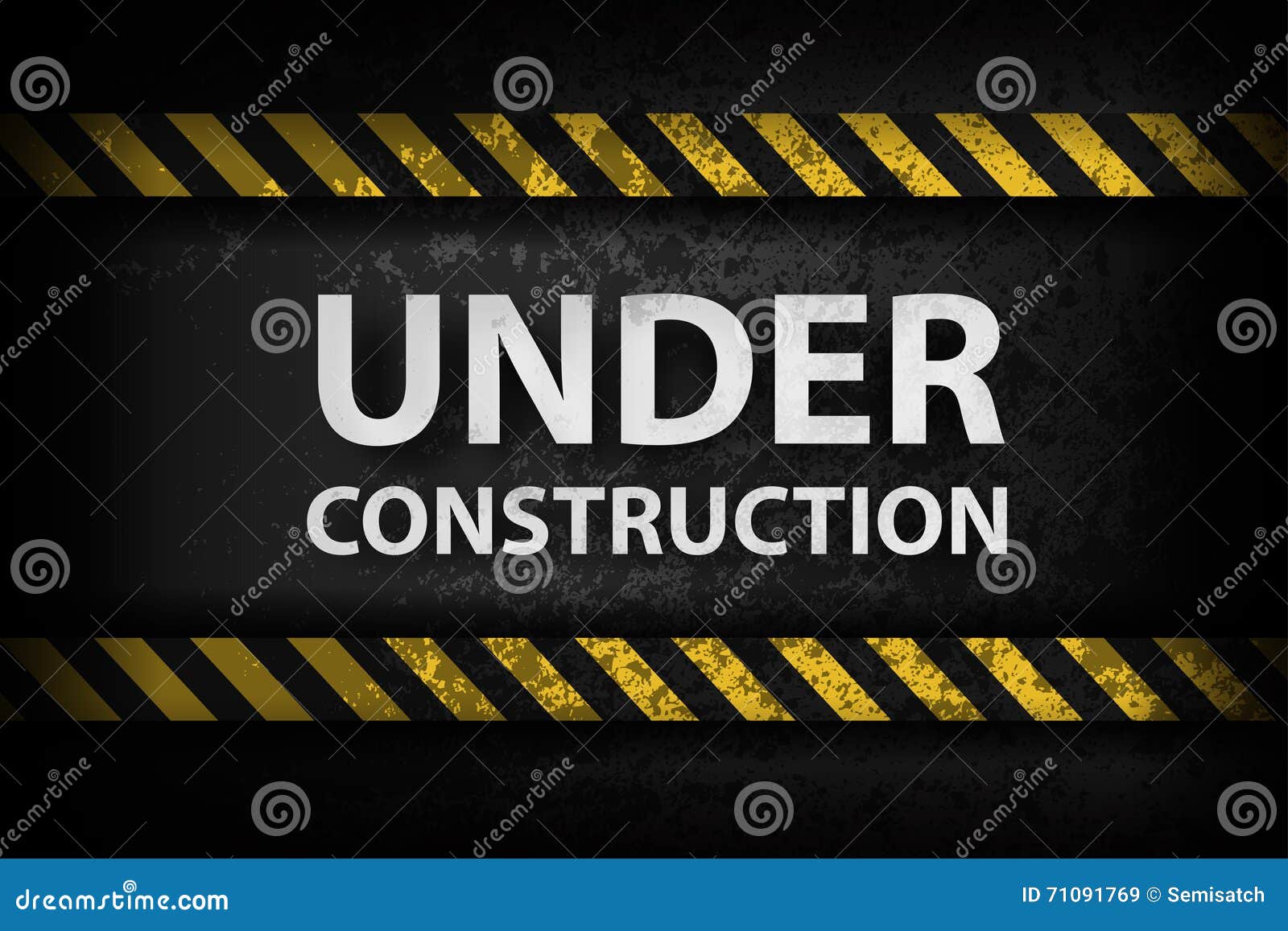 Under Construction with Yellow Stripes Stock Illustration ...