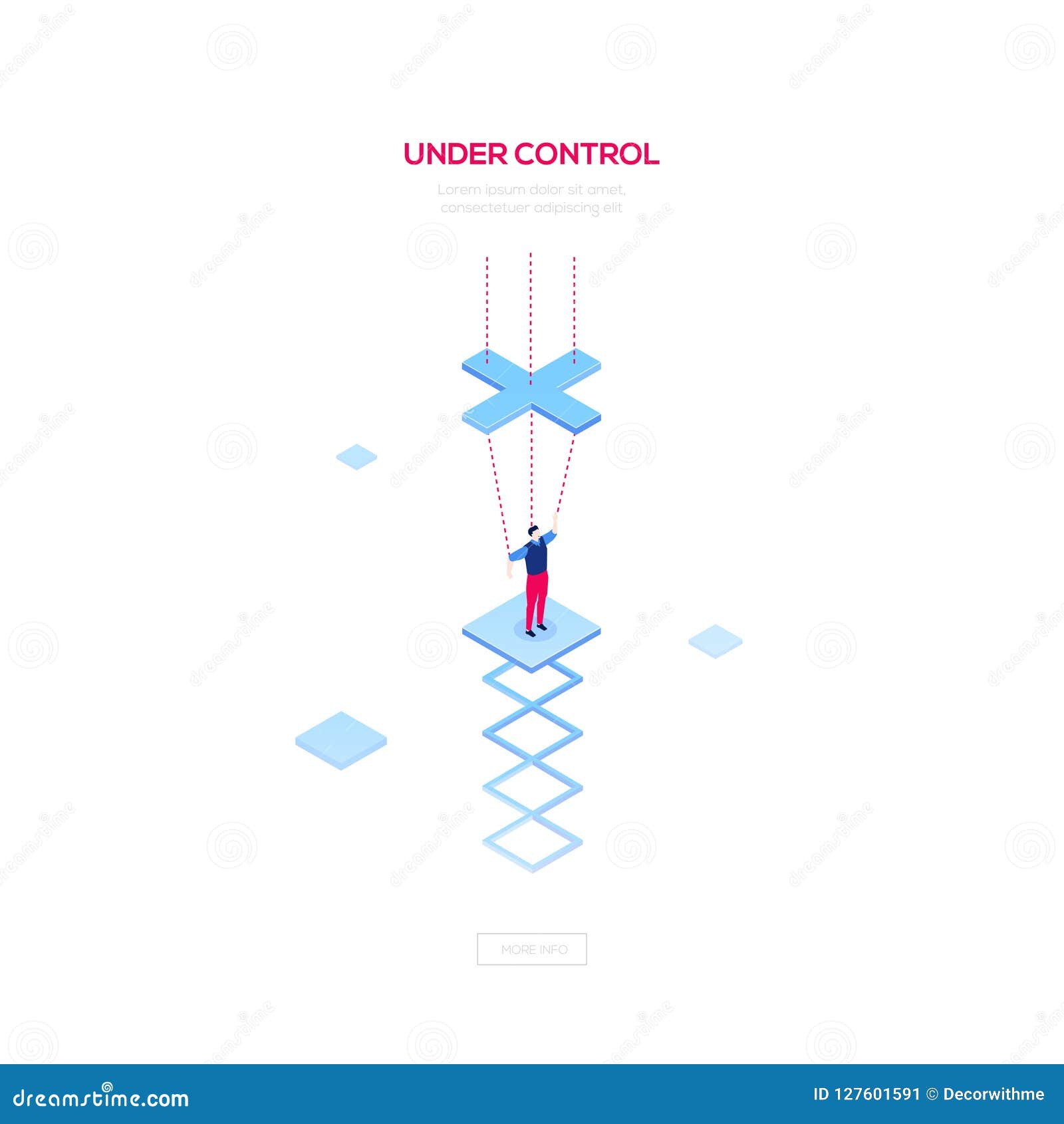 Under Control - Modern Isometric Vector Web Banner Stock Vector ...
