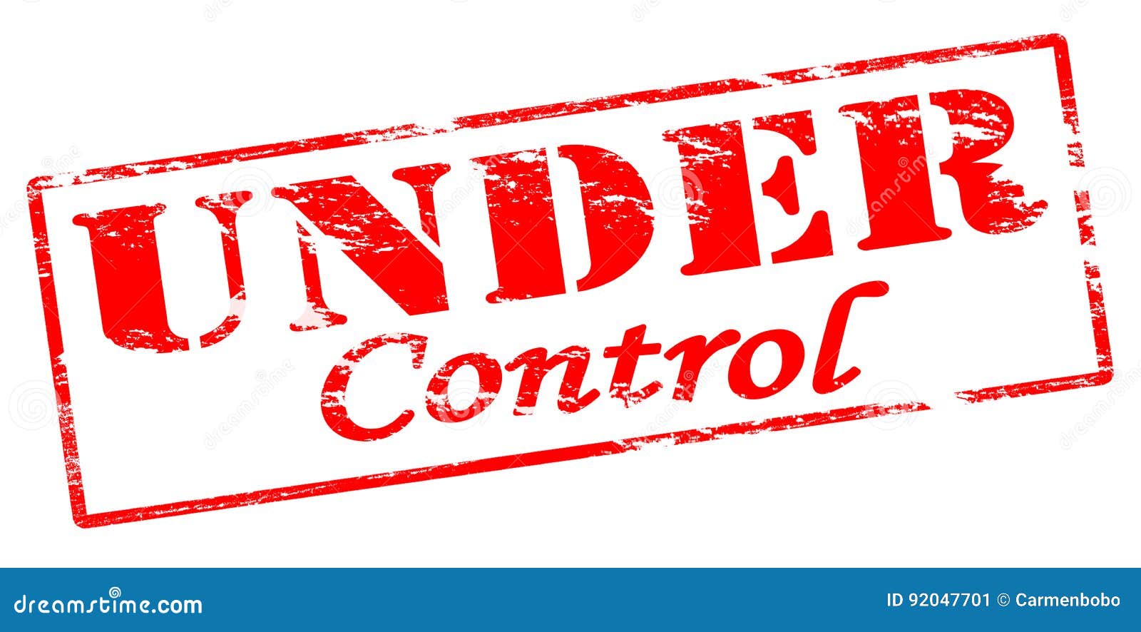 Under control stock illustration. Illustration of stamp - 92047701