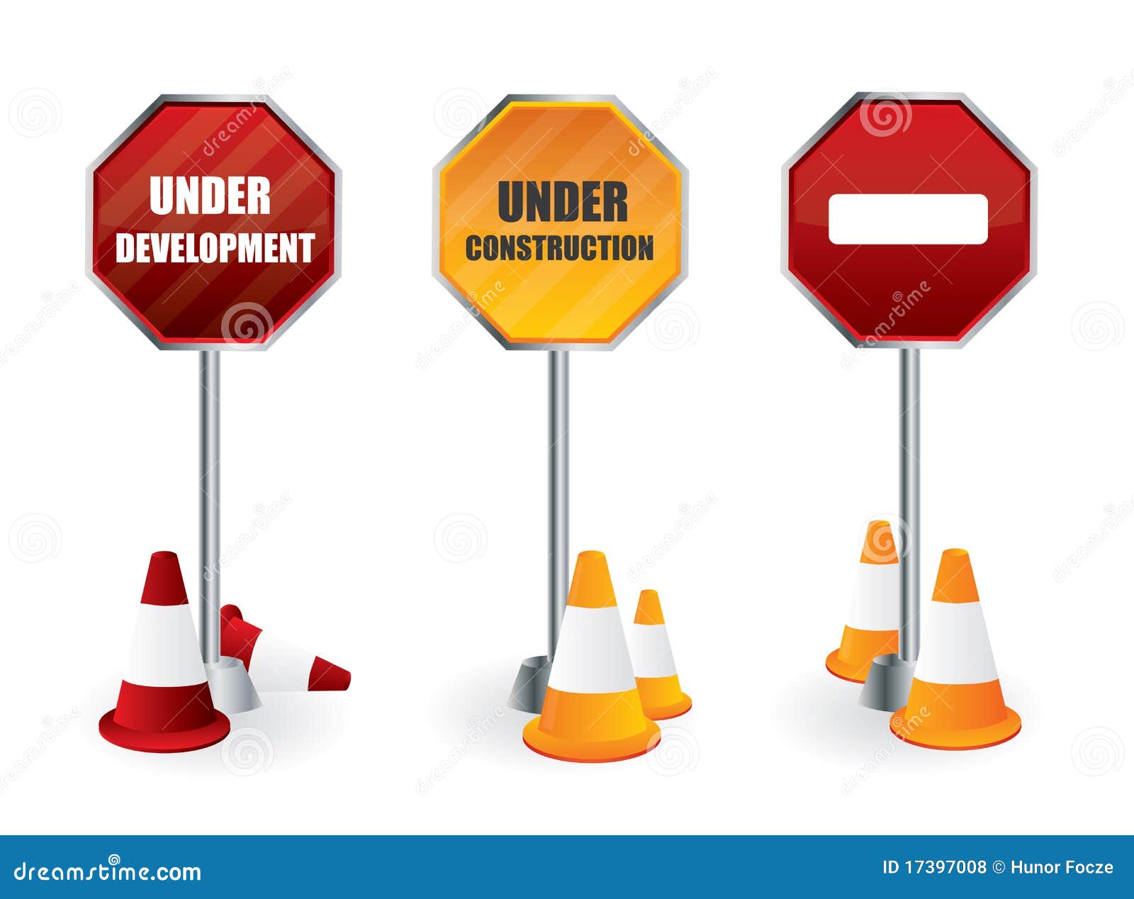 Under Development Signposts Stock Illustration - Illustration of design ...