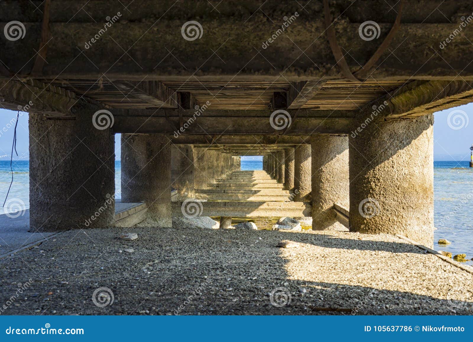 Under the dock stock photo. Image of pier, wharf, ocean - 105637786
