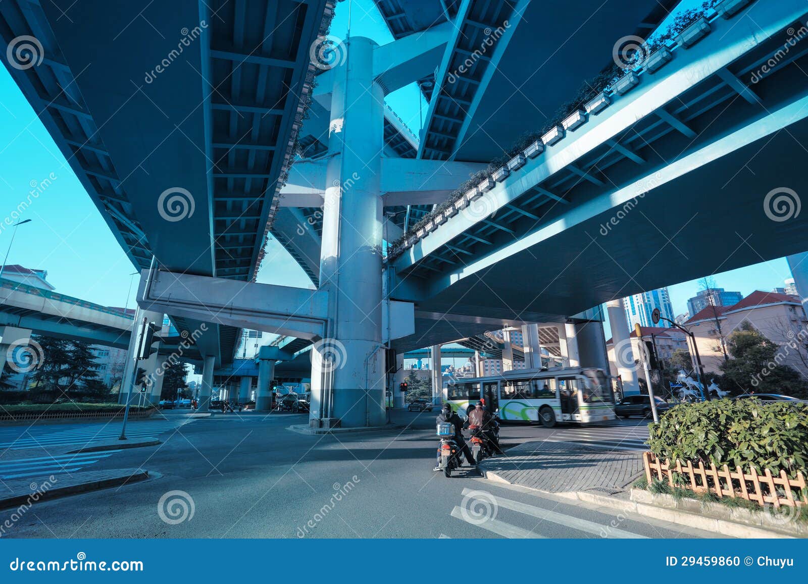 Under the Elevated Expressway Stock Photo - Image of flyover, high ...