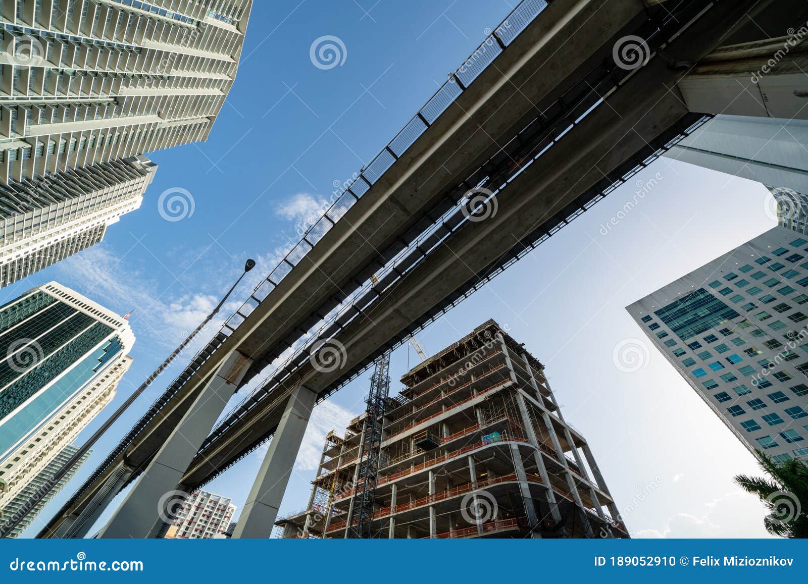 Under the Elevated Train Tracks Stock Photo - Image of tram, downtown ...
