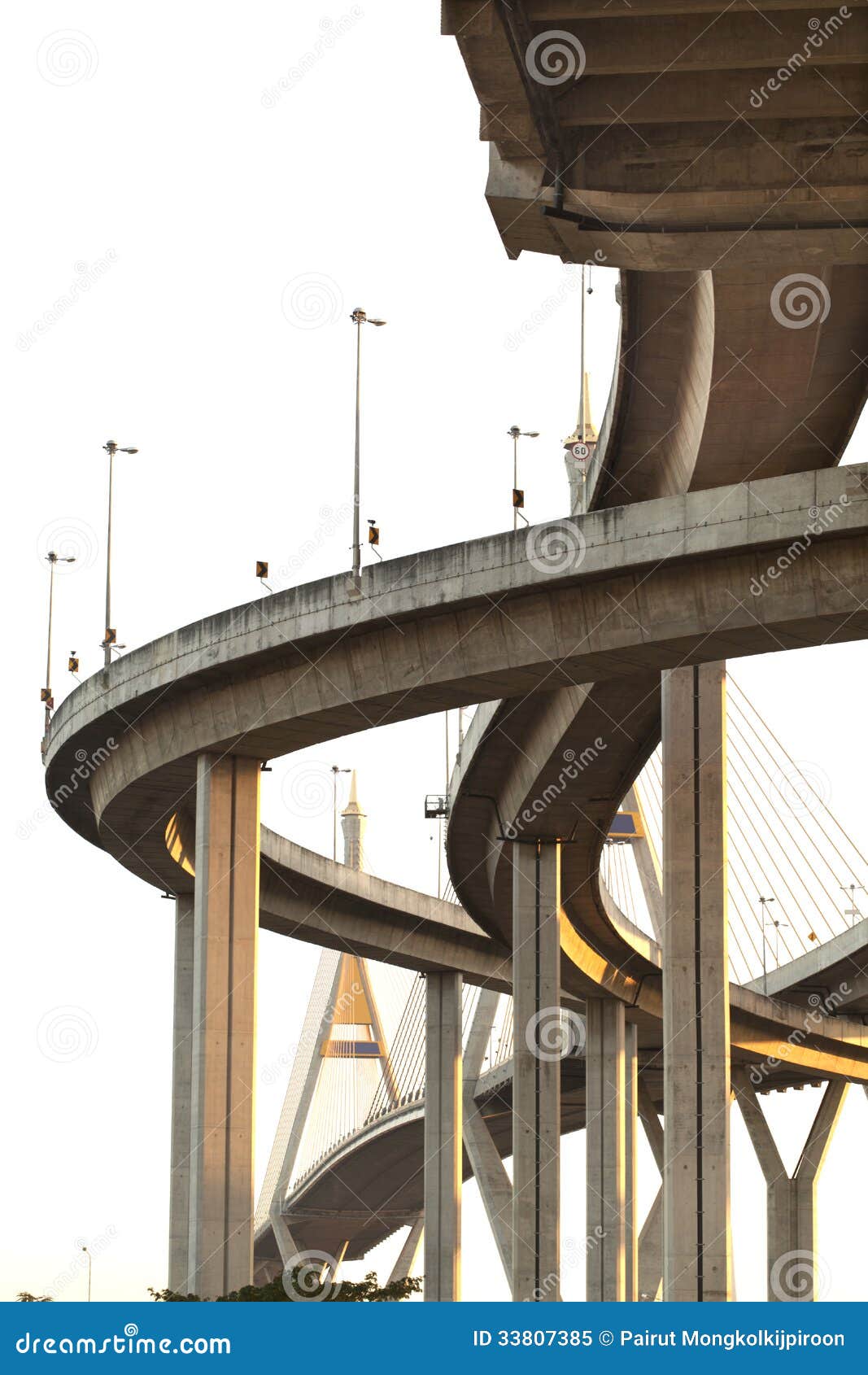 Under Expressway Many Routes Overlap Stock Image - Image of interchange ...