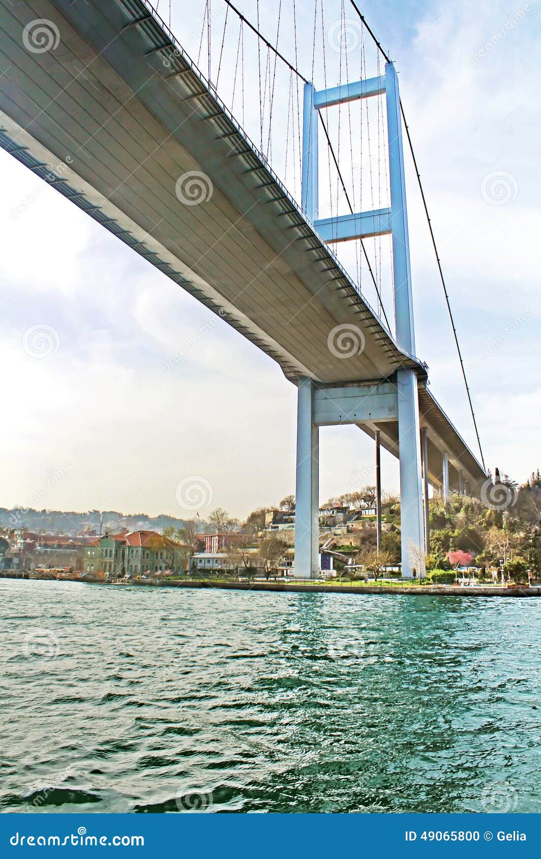 Under the First Bosphorus Bridge, Istanbul, Turkey Stock Photo - Image ...