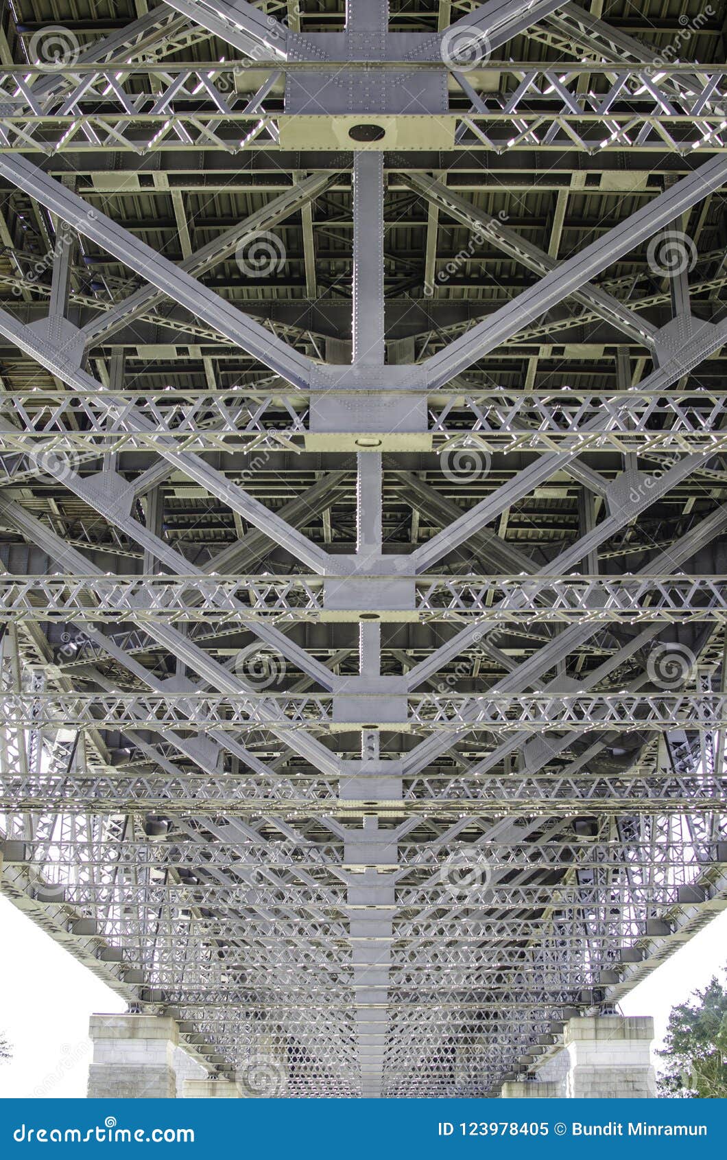 Under the Giant Harbour Bridge Shows Its Structure. Stock Image - Image ...