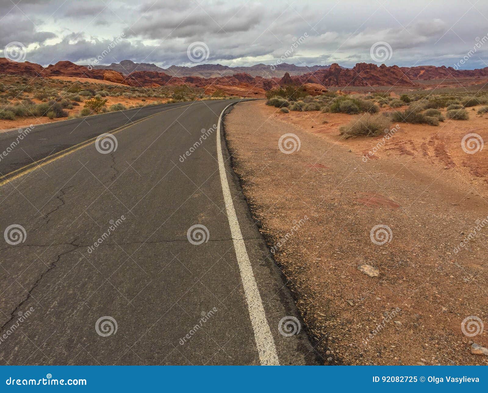 Under the Grey Sky, Valley of Fire Stock Image - Image of scenic, fire ...