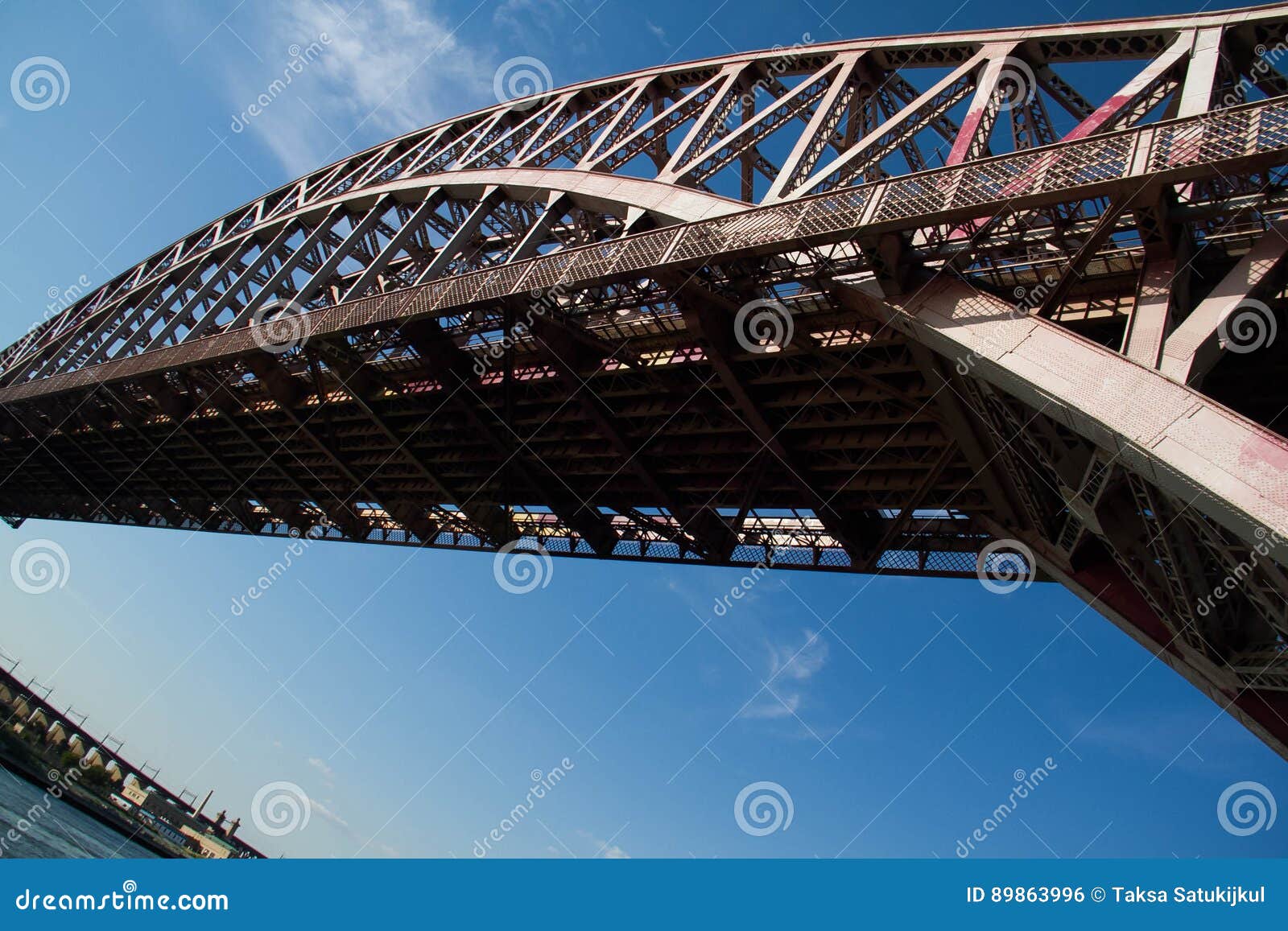 Under the Hell Gate Bridge stock photo. Image of hell - 89863996